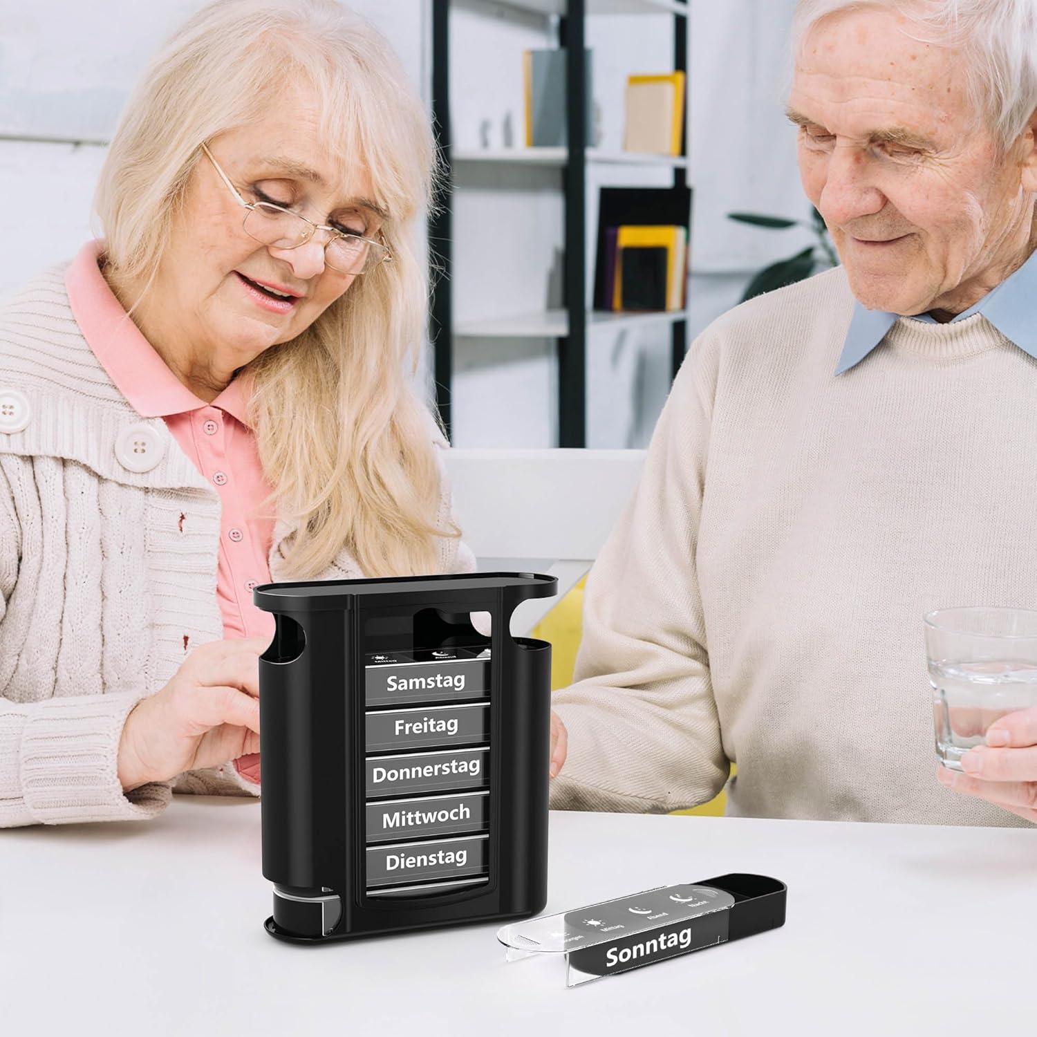 Weekly Pill Organizer - Opret 7-Day Medication Box with 4 Compartments ...