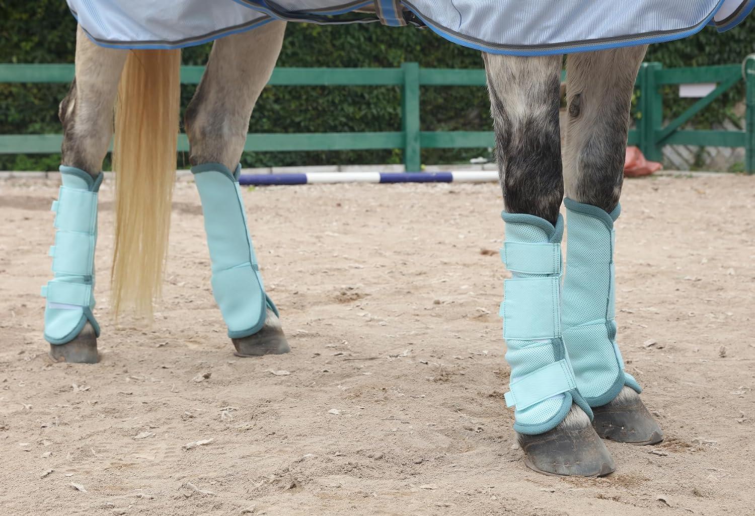 Fly Boots for Horses - Maximum Protection Leg Wraps | Pack of 4 (COB ...