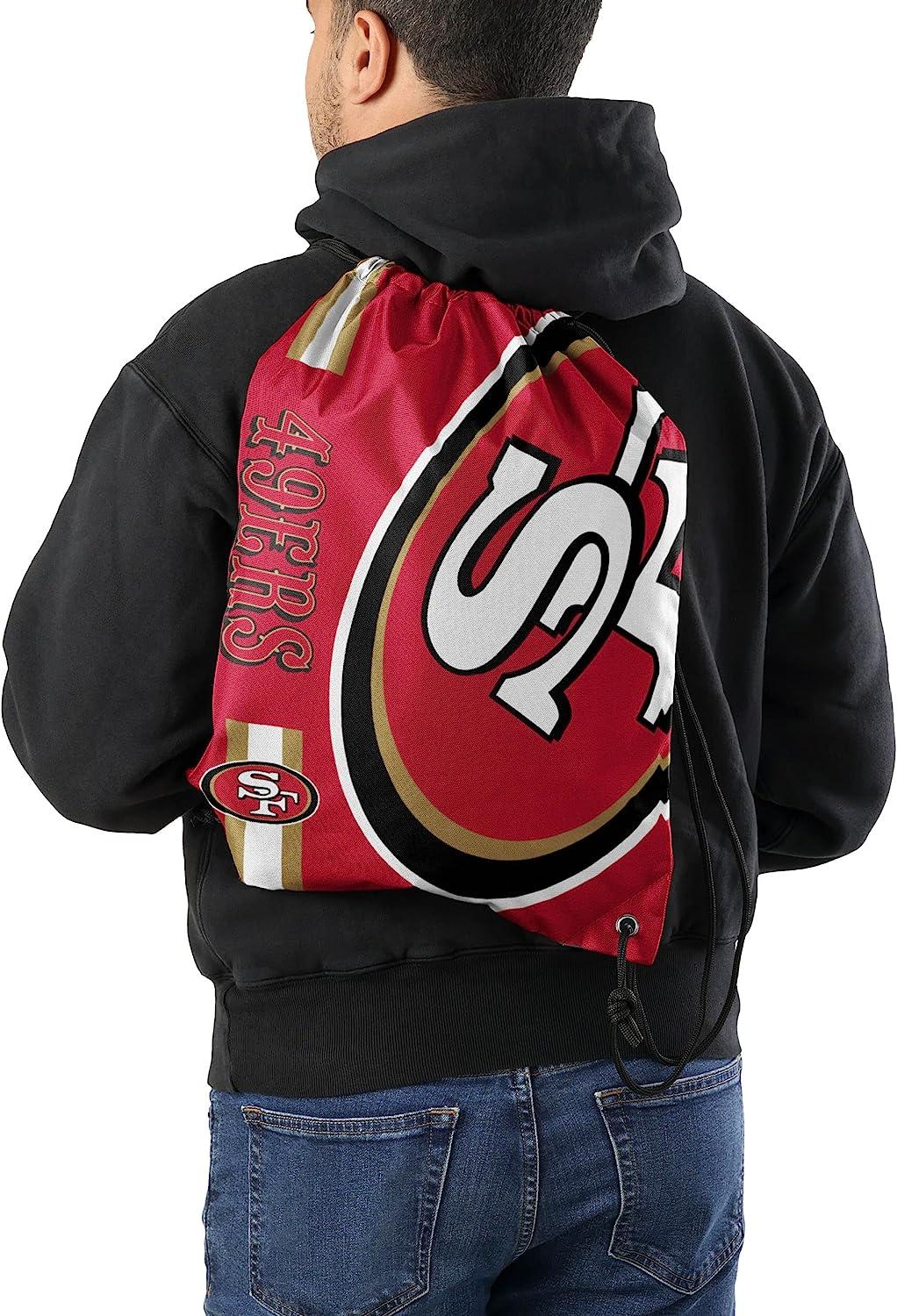 San Francisco 49ers NFL Big Logo Drawstring Backpack - Official Team ...