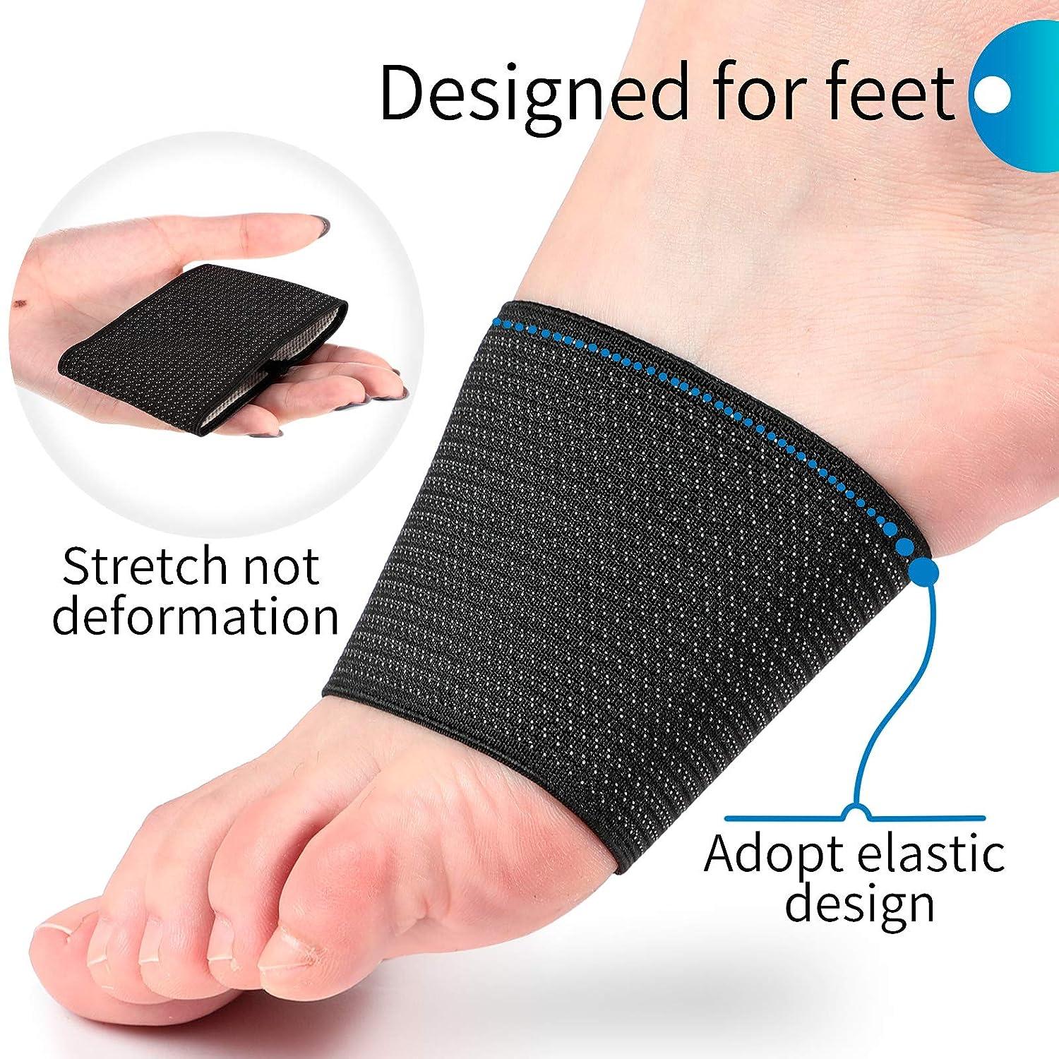 Geyoga Compression Arch Support Sleeves - 2 Pairs | Plantar Fasciitis ...