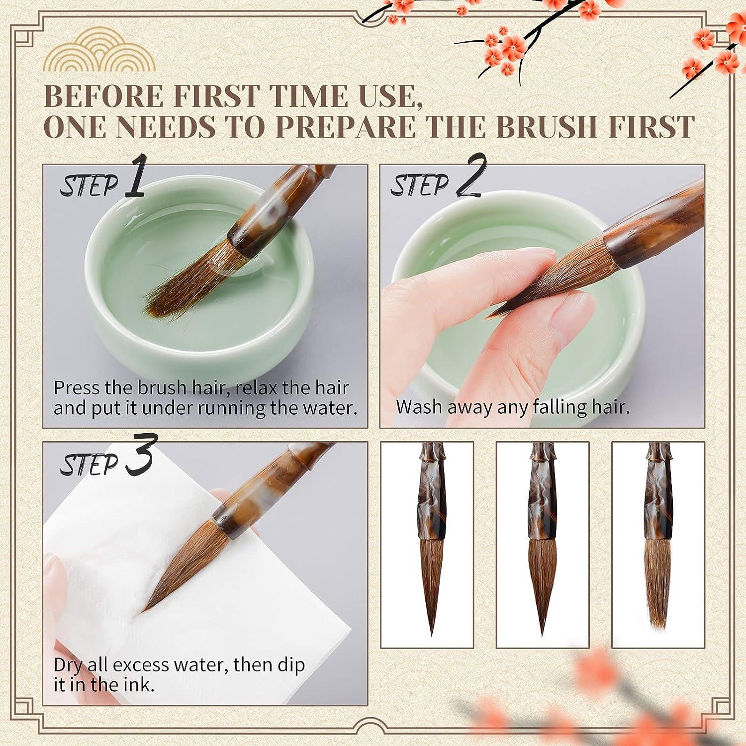 14 Pieces Chinese Calligraphy Brushes Gift Set Painting Writing Brushes ...