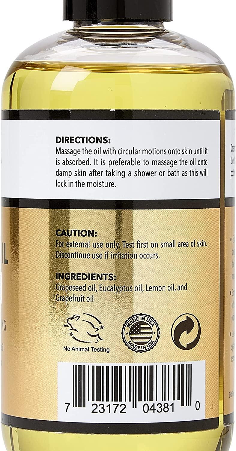 Large Cellulite Massage Oil 100 Natural Anti Cellulite Treatment
