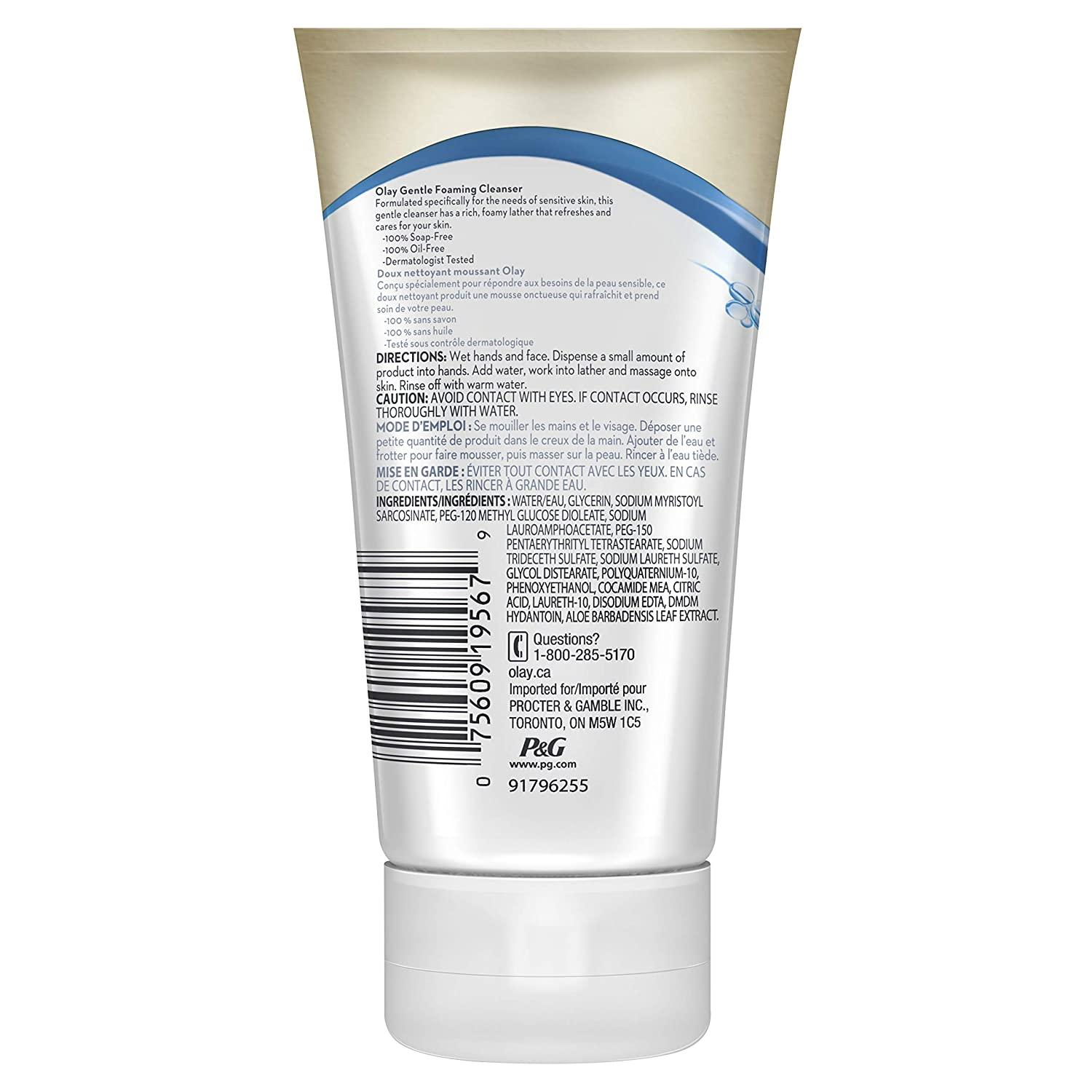 Olay Gentle Foaming Cleanser 5 fl oz - Best Facial Cleanser for All ...