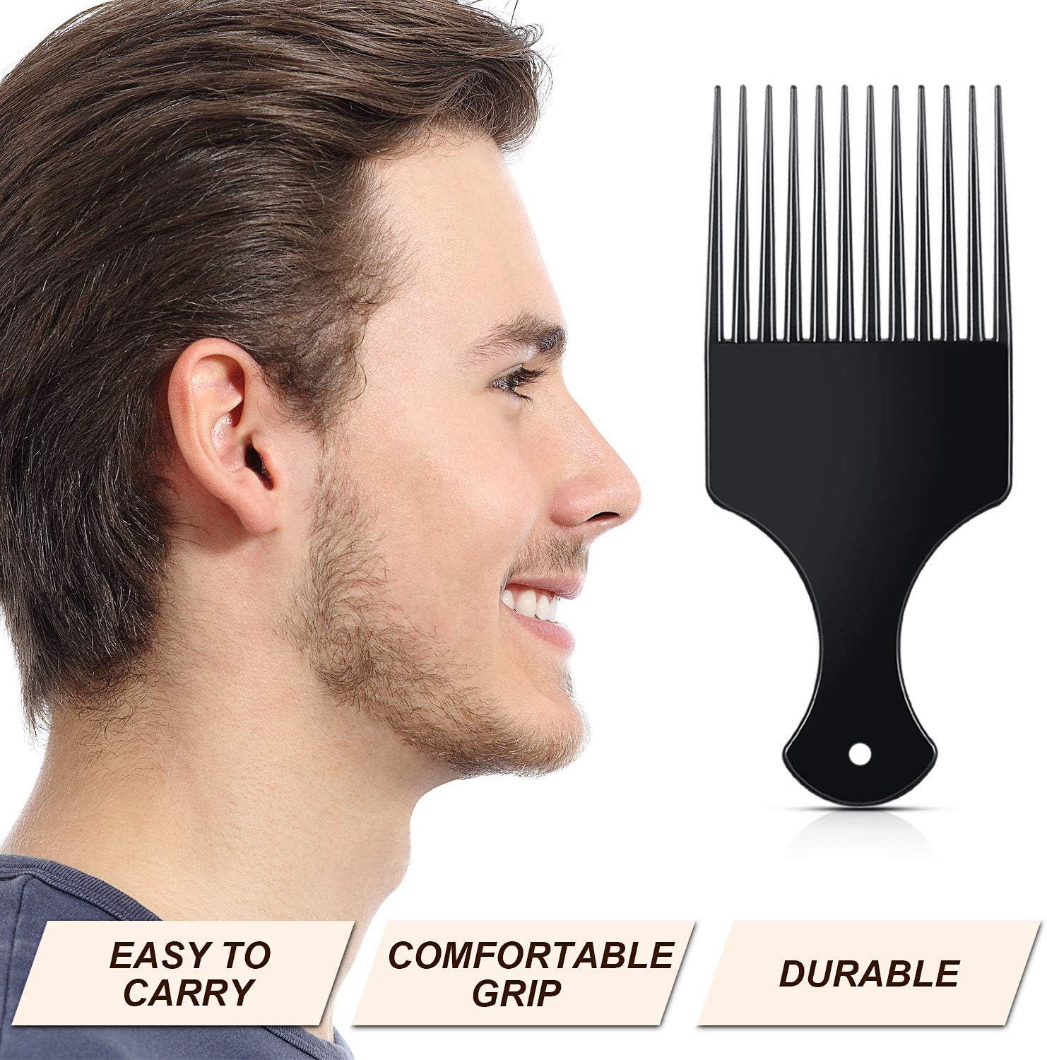 Smooth Plastic Afro Pick Comb - Hairdressing Styling Tool for Natural ...