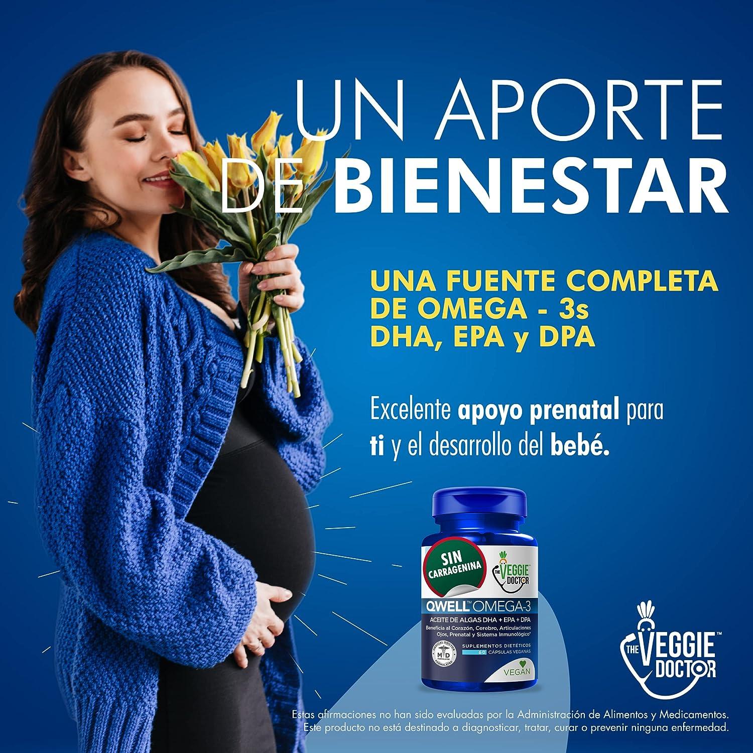 Suplemento Omega 3 Vegano en C psulas - cidos Grasos DHA DPA EPA con Vitamina E - Sin ...