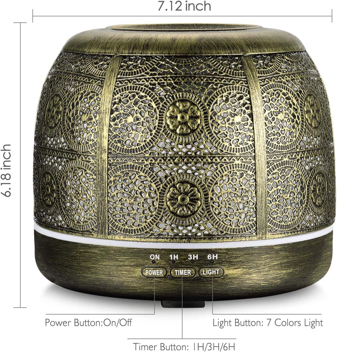 ARVIDSSON 500ml Iron Metal Essential Oil Diffuser - Whisper-Quiet ...