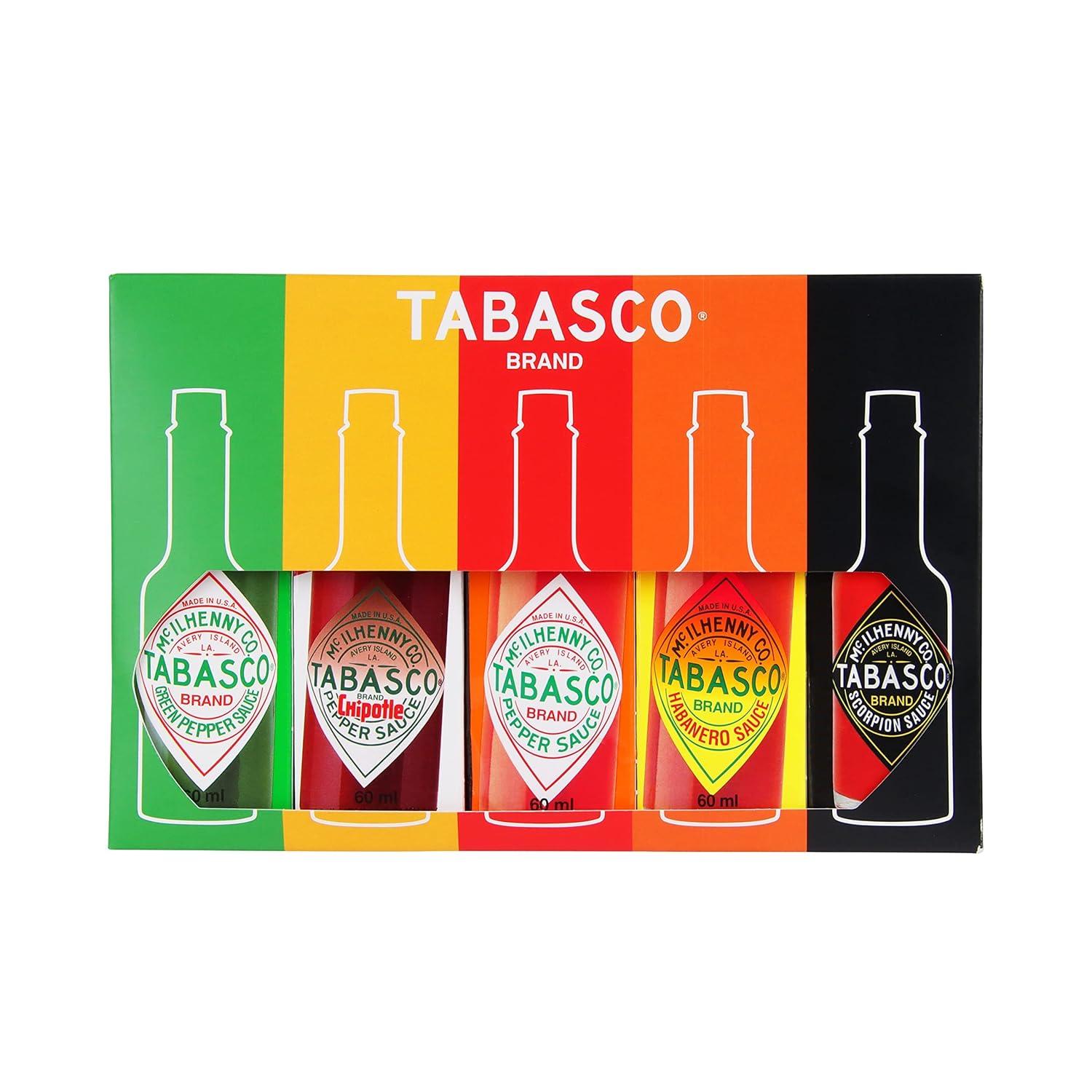 Tabasco Brand Gift Set - 5 Pack of 60ml Glass Bottles with Chili Sauce ...