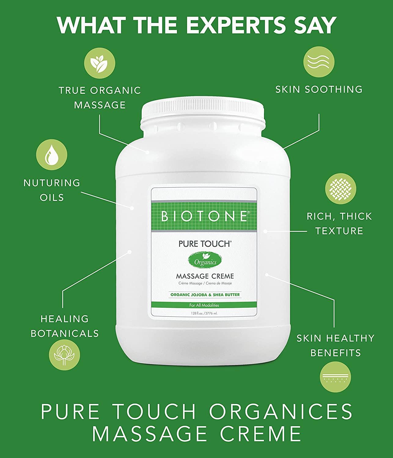 Biotone Pure Touch Organics Massage Creme 1 Gallon - 128 Fl Oz | Best ...