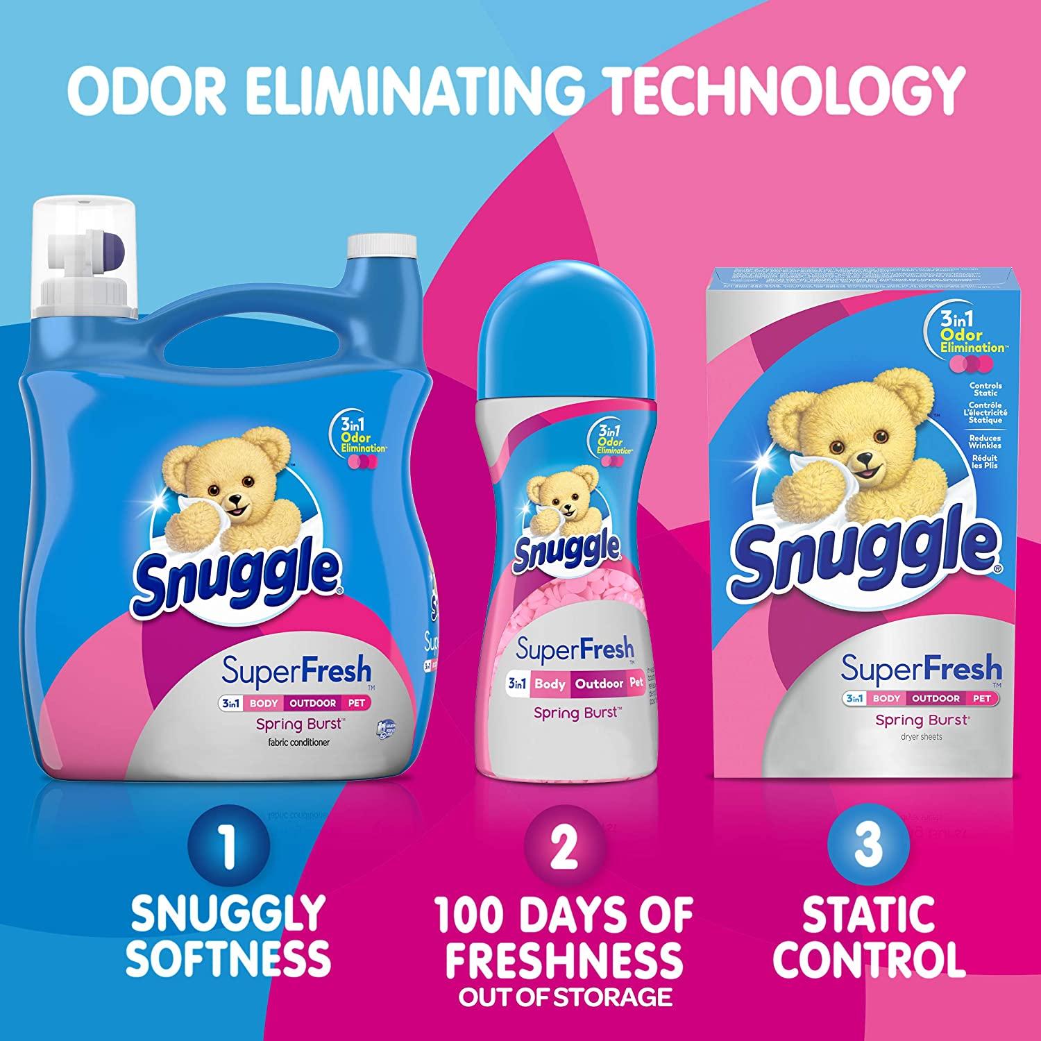 Snuggle Plus Super Fresh Liquid Fabric Softener - Spring Burst - 31.7 ...