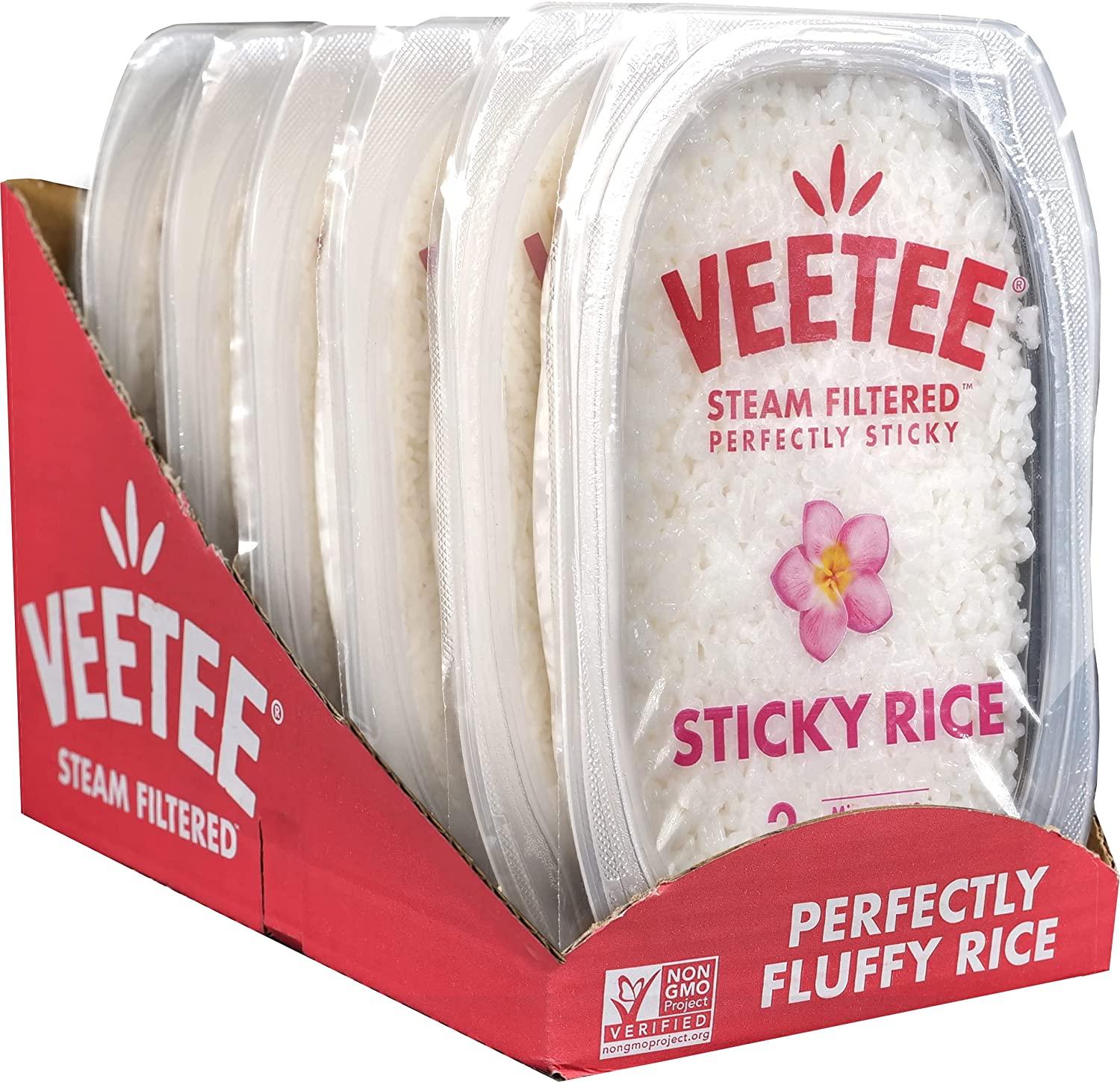 Veetee Heat & Eat Sticky Rice - Microwavable Minute Rice - Gluten Free ...