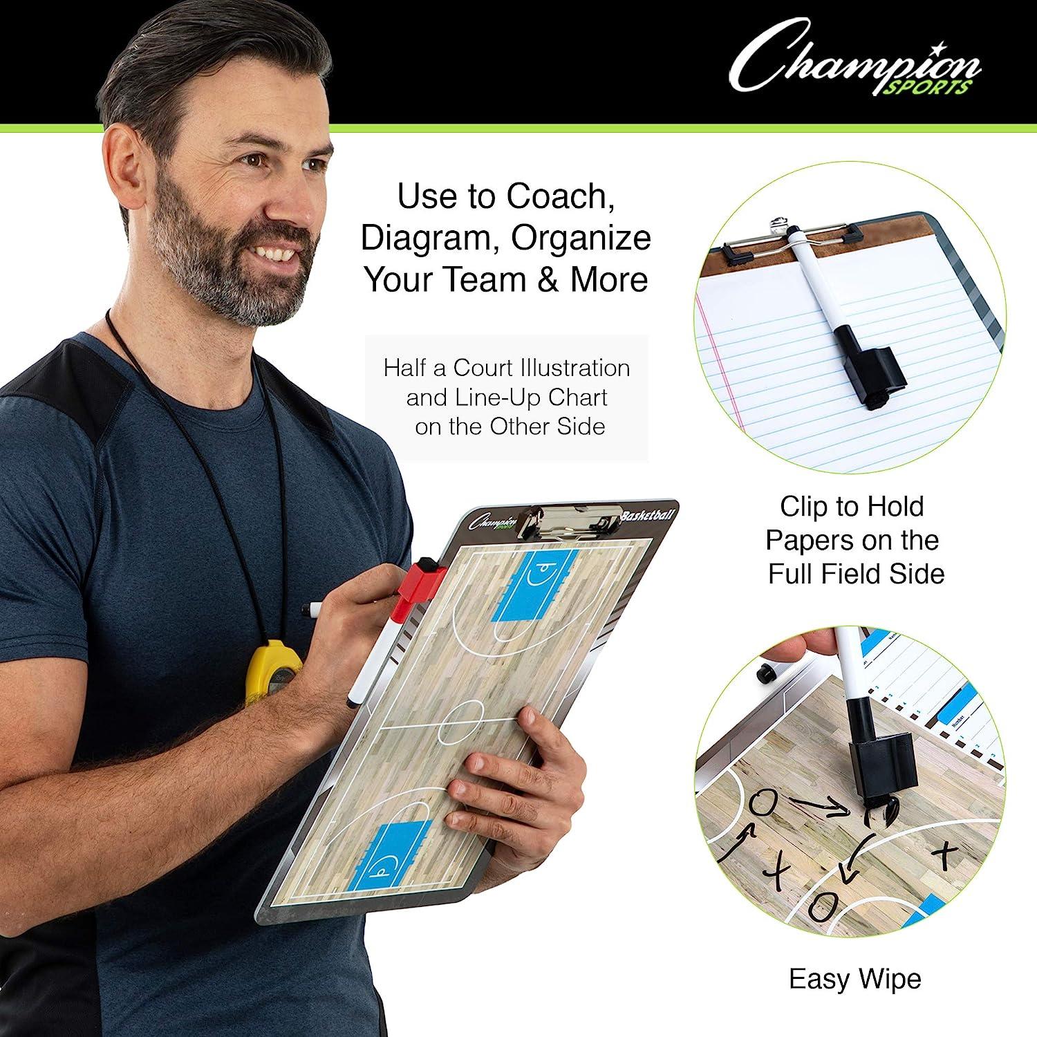 Champion Sports Large & XL Coaching Whiteboard - Full & Half Field ...