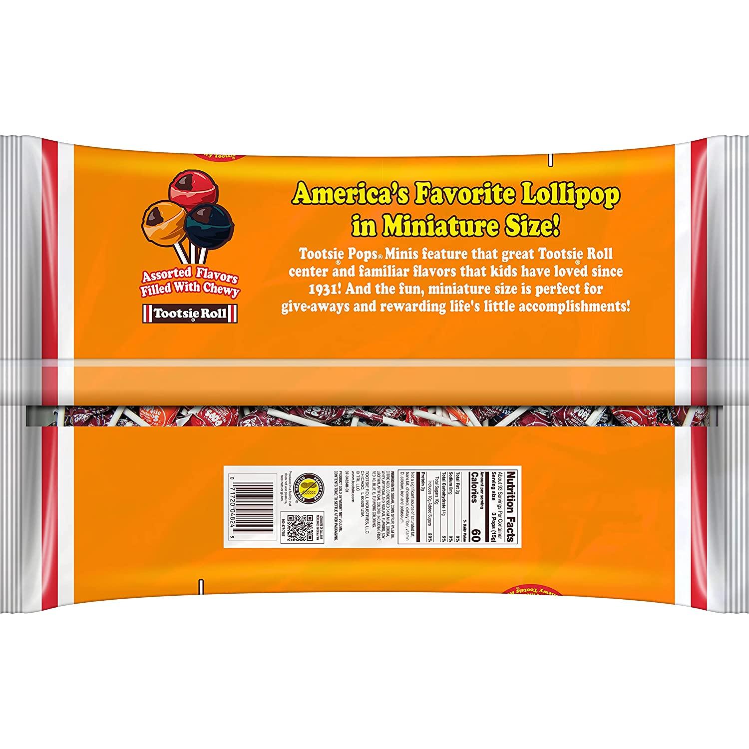 280 Count Tootsie Pops Roll Mini with Chocolatey Center - 50.37 Ounce ...