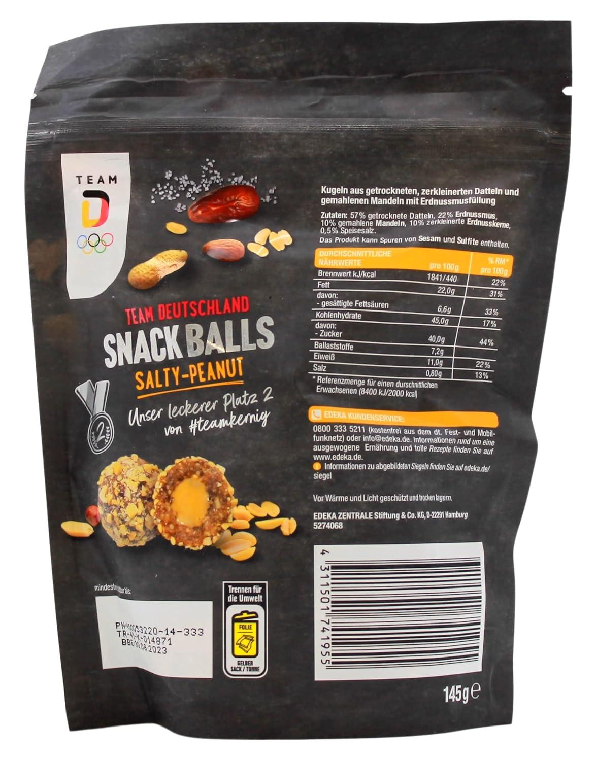 Edeka Snack Balls Team Germany - Salty Peanut (10 x 145g ...