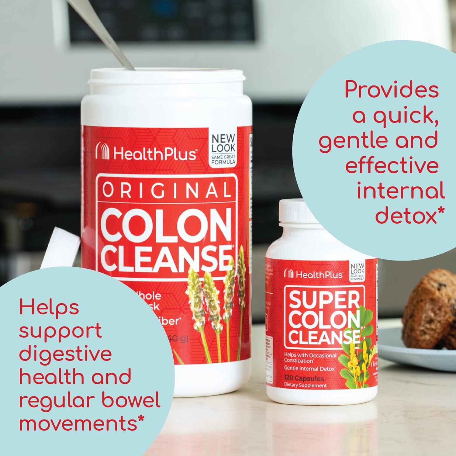 Health Plus Super Colon Cleanse Bundle - 240 Capsules & 12 Ounces Colon ...
