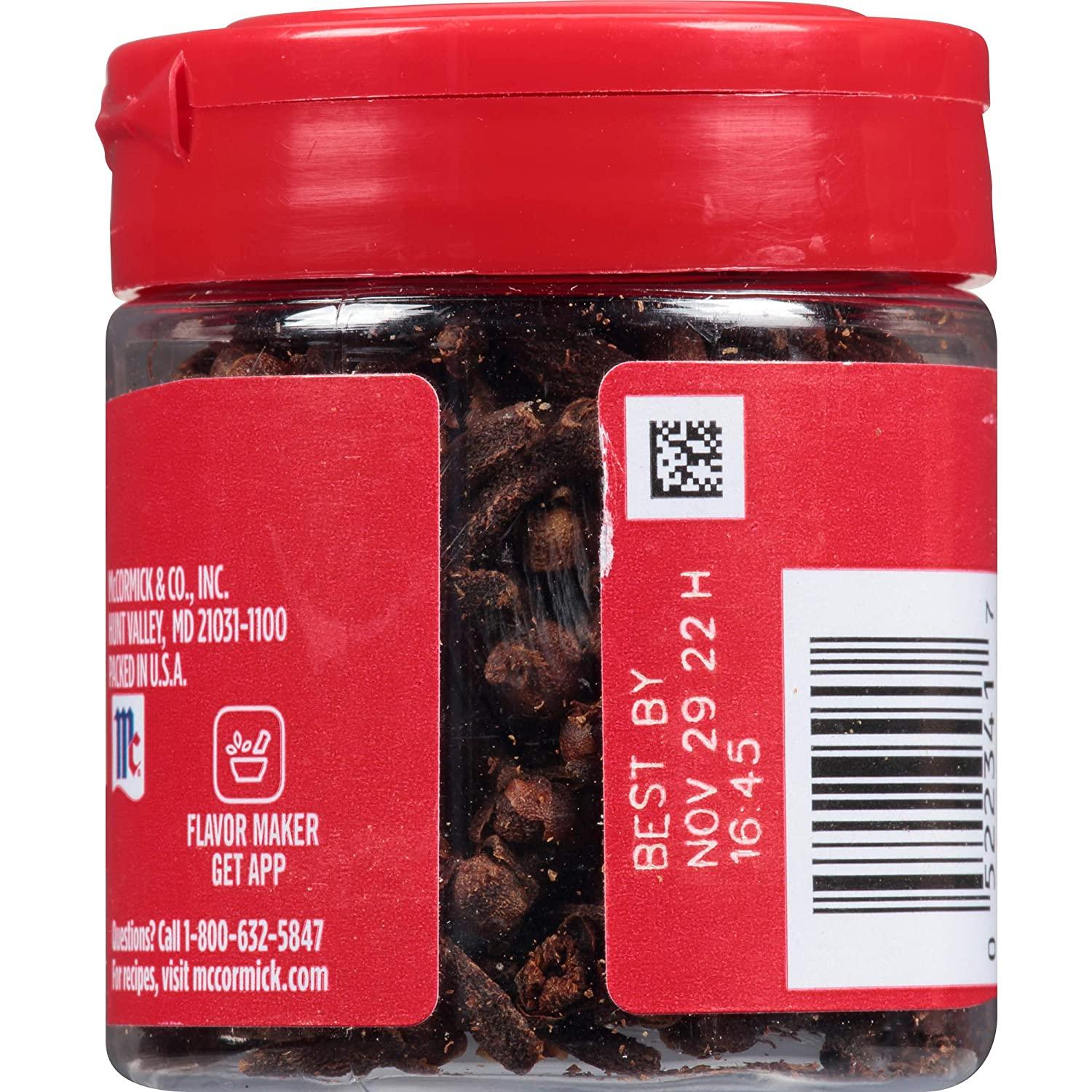 McCormick Whole Cloves 0.62 oz - Premium Quality Spices for Cooking ...