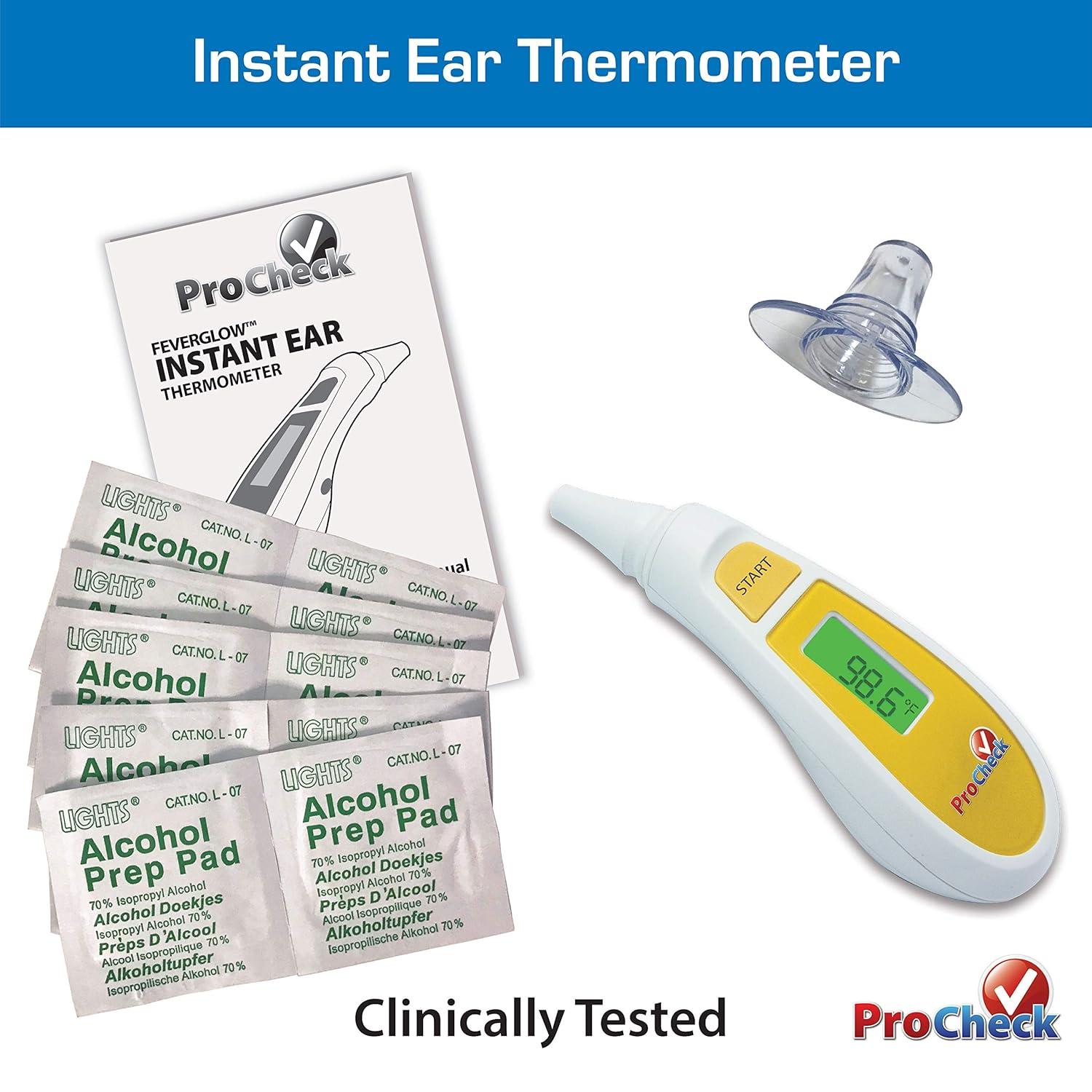 Instant Ear Thermometer with Glowing Fever Indicator | Accurate & Fast ...