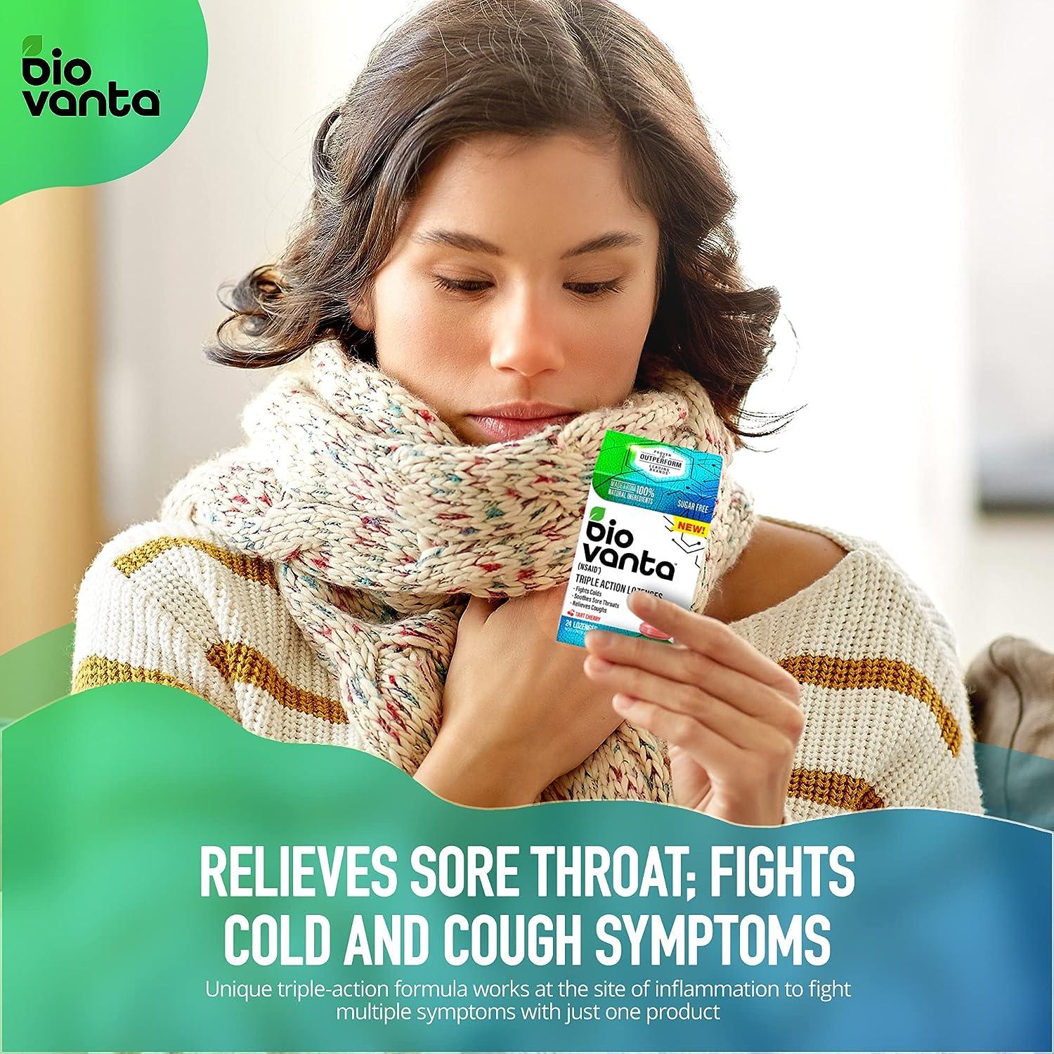 Biovanta Sugar-Free Tart Cherry Lozenges - 24 Natural Ingredients for ...