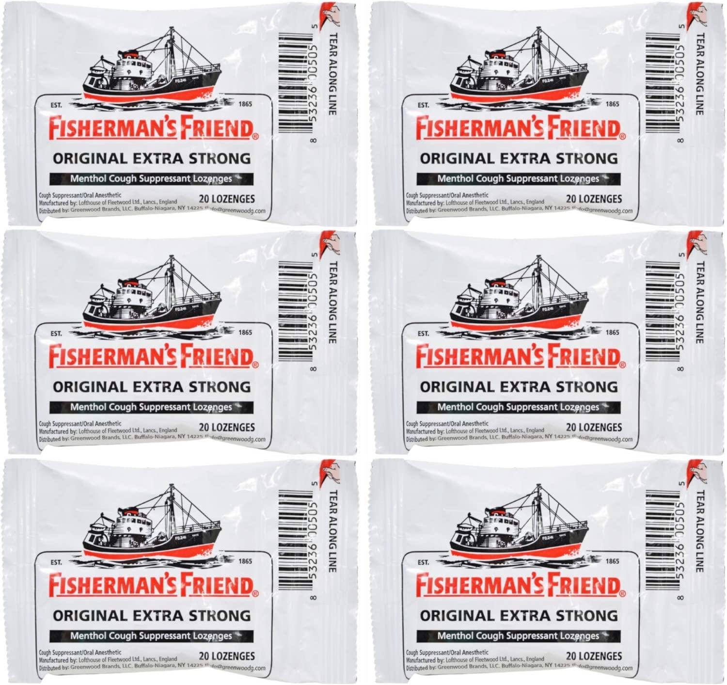 Fisherman's Friend Lozenges Original Extra Strong - Pack of 6 (20 Count ...