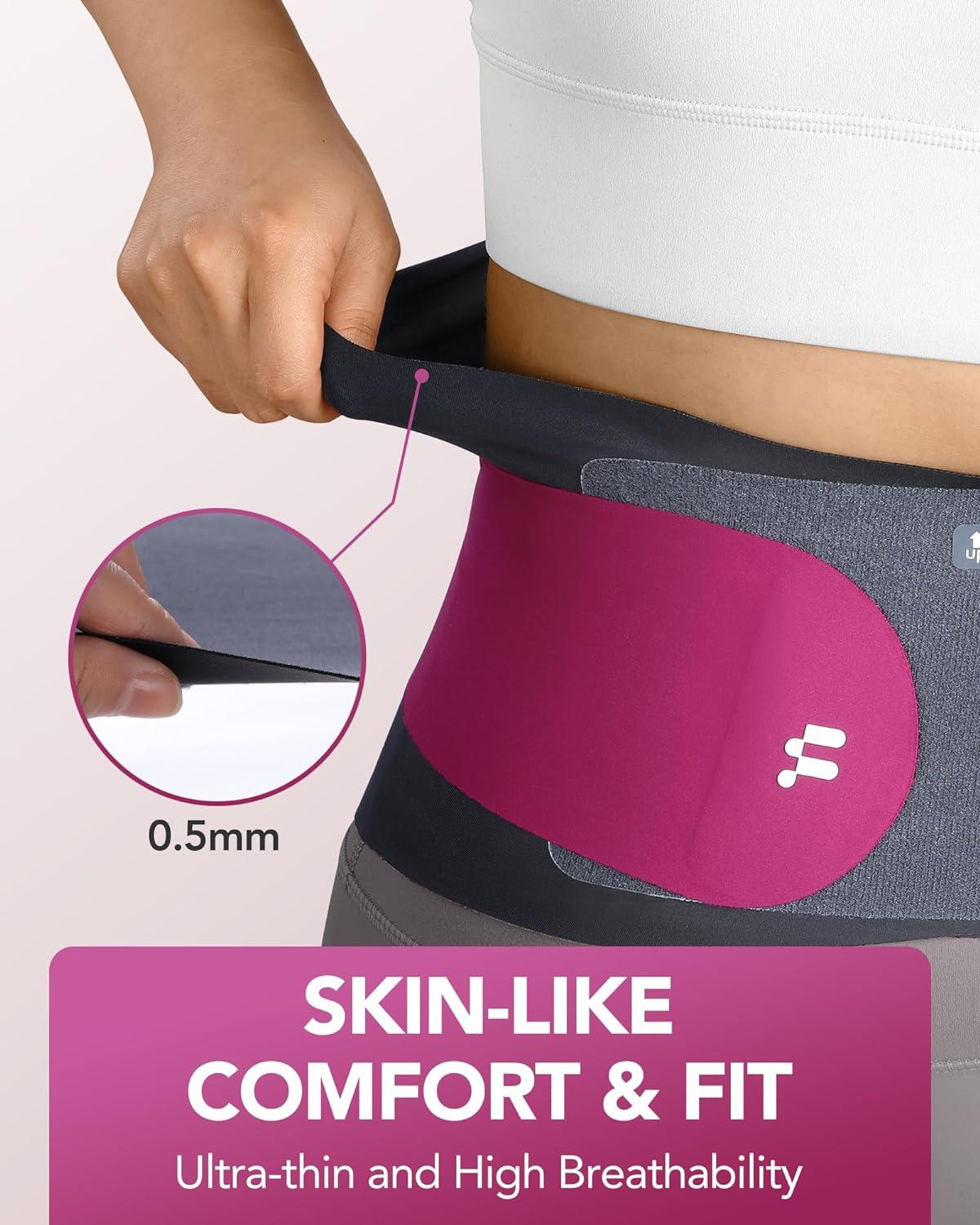 0.5mm Ultra Thin Back Brace with 3D Lumbar Pad | Lightweight Support ...