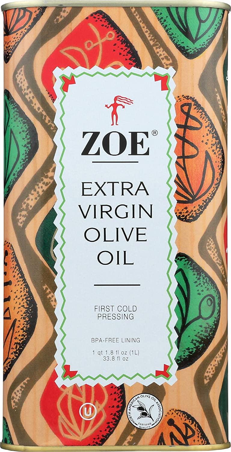 ZOE Extra Virgin Olive Oil 33.8 Fl Oz - Premium Quality, Cold-Pressed ...