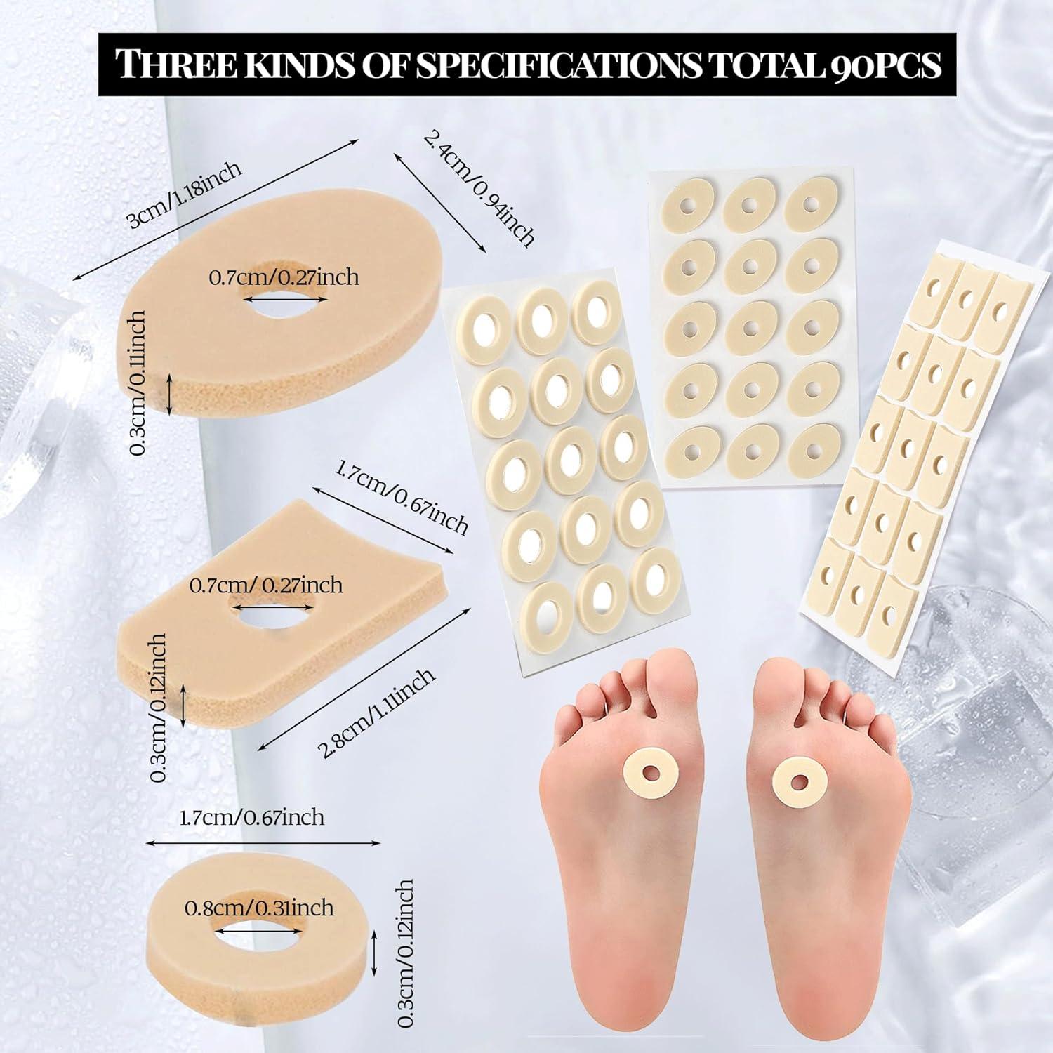 90Pcs Self Adhesive Corn Cushions - Pain Relief for Corns & Blisters ...
