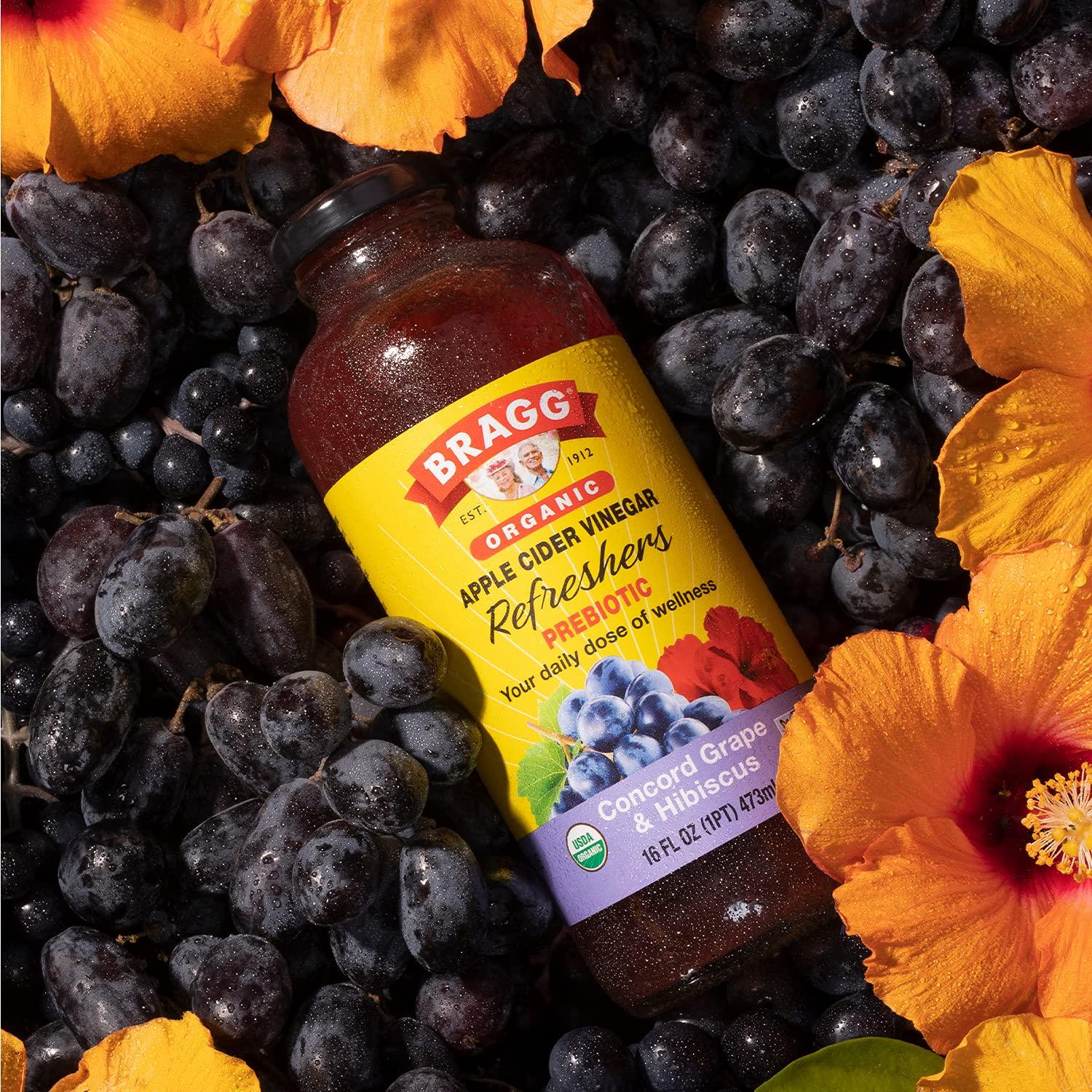 Bragg Organic Apple Cider Vinegar Beverage 16oz - Concord Hibiscus 2-Pack | Buy Now with Express ...