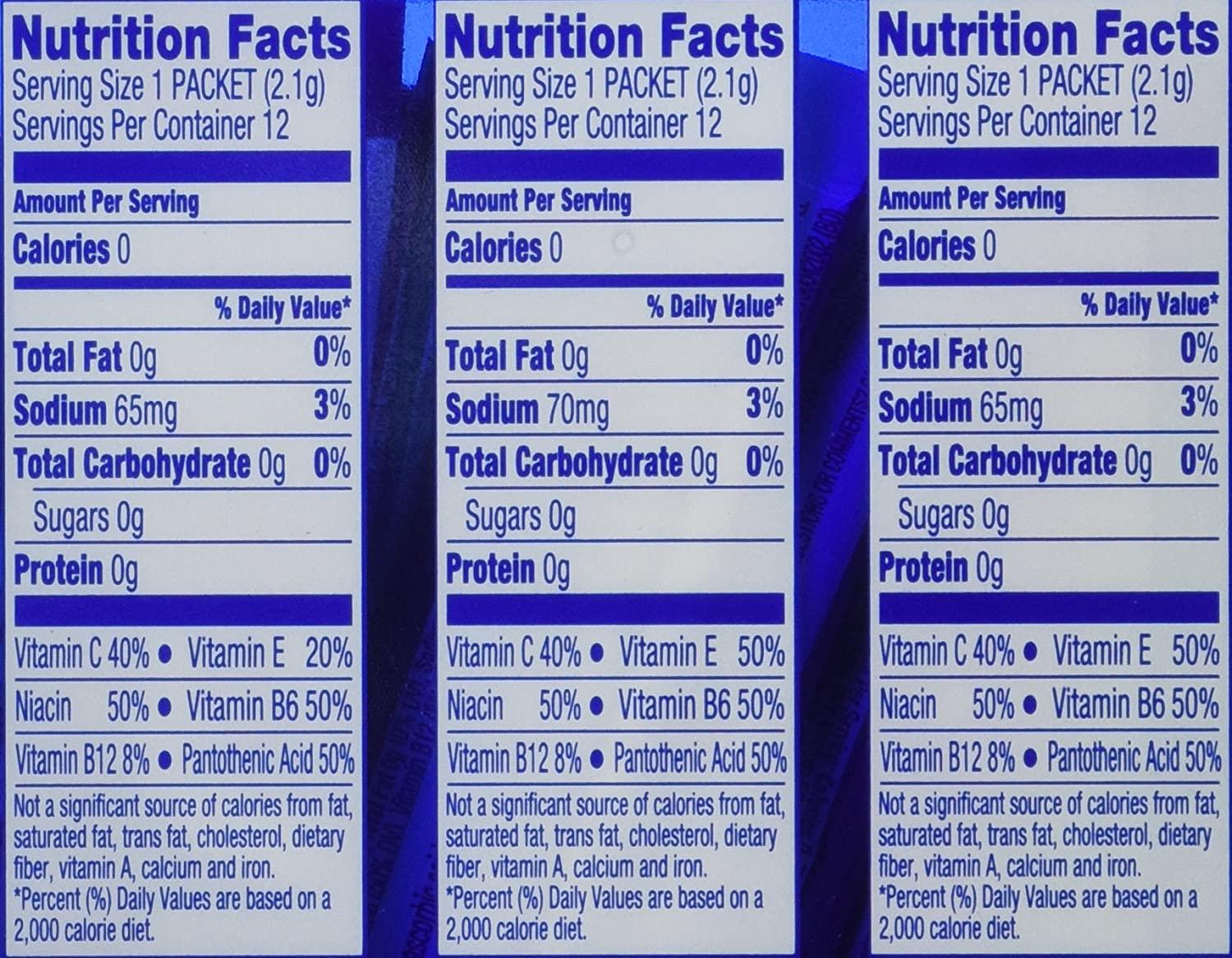 Propel Nutrition Facts