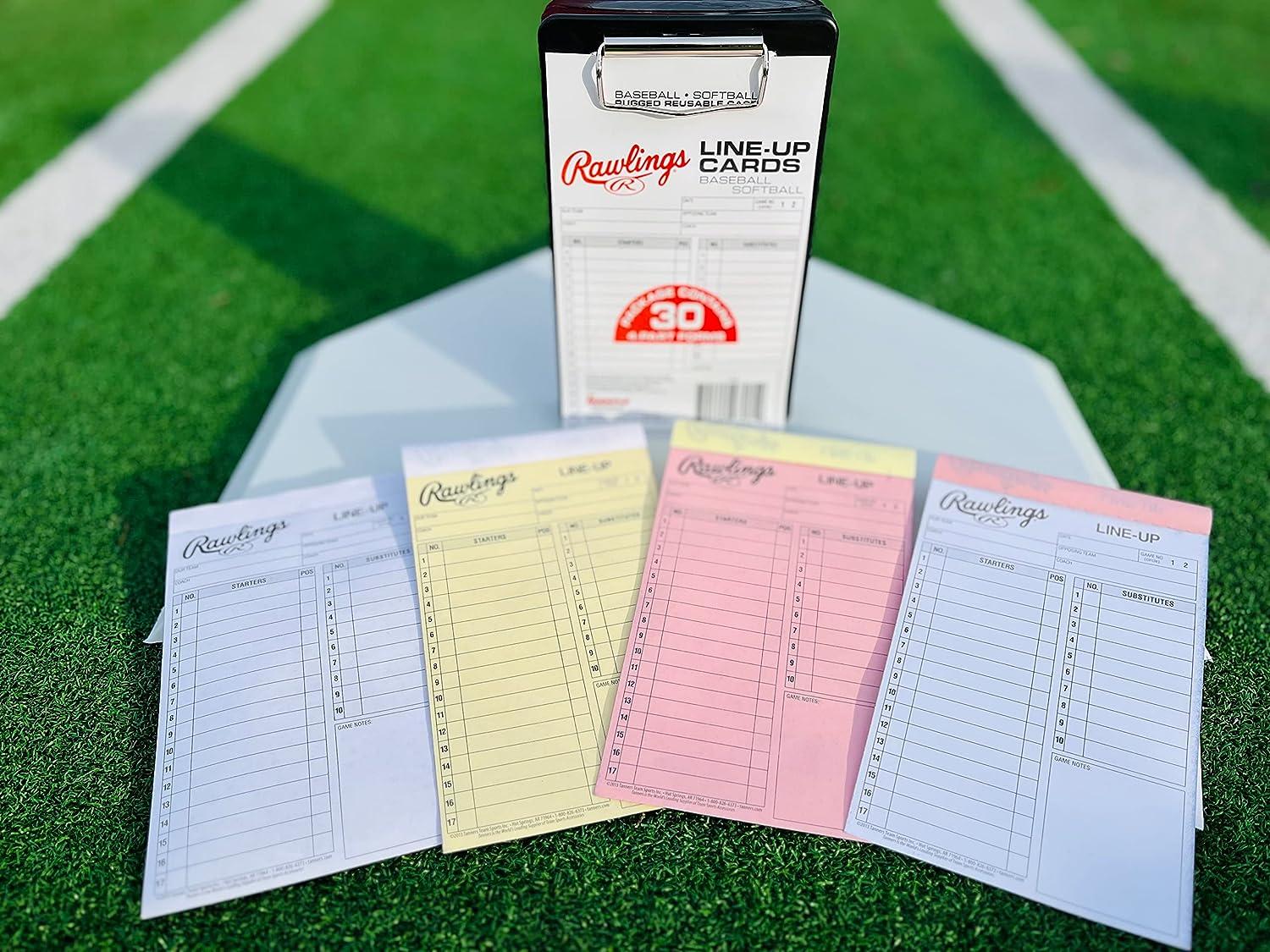 Rawlings SYSTEM-17 Lineup Card Refill Pack - Baseball/Softball - Four ...