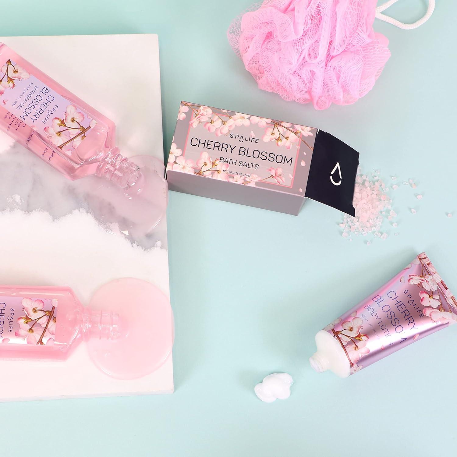 Spa Life Cherry Blossom Shower Caddie 5-Pack Gift Set - Luxurious Bath ...