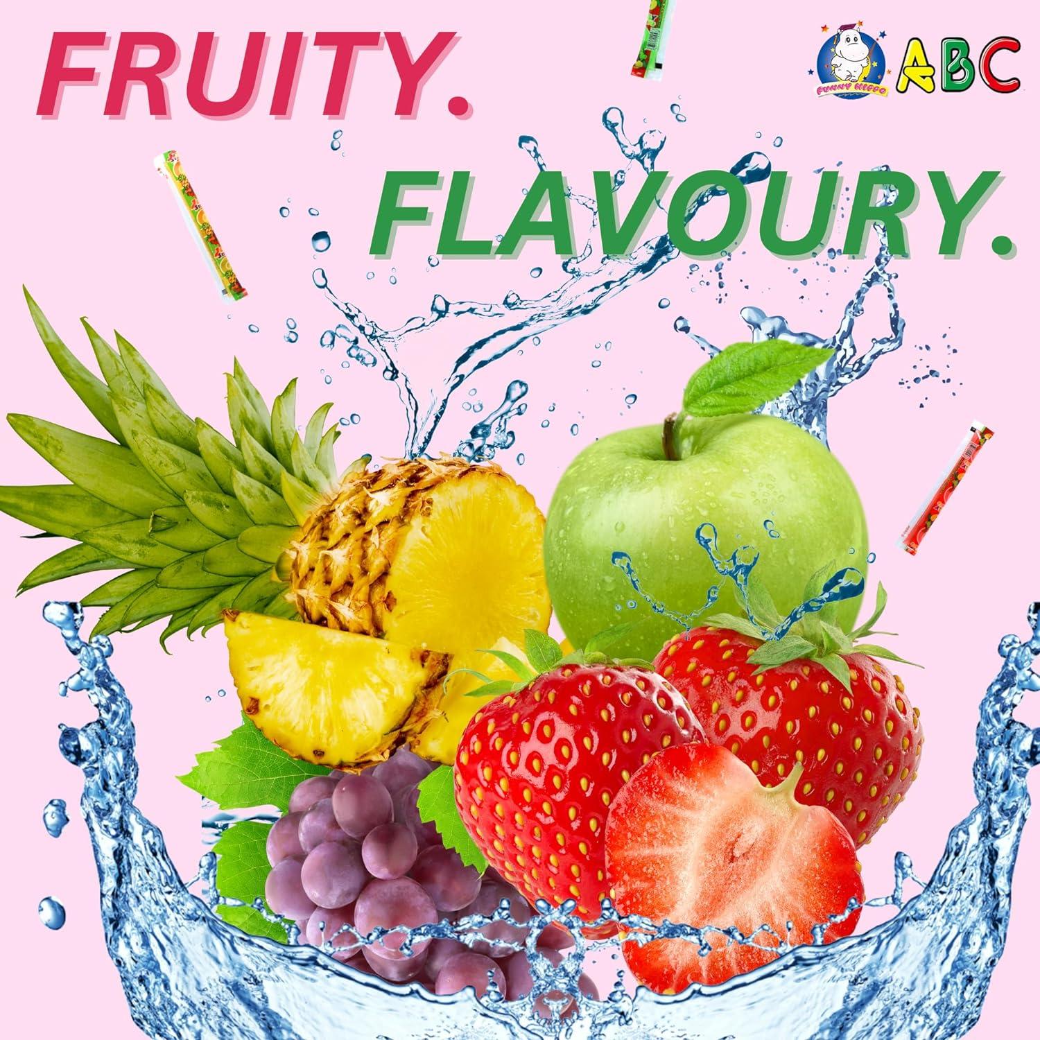 Funny Hippo ABC Assorted Fruit Flavoured (Strawberry Grape Pineapple ...