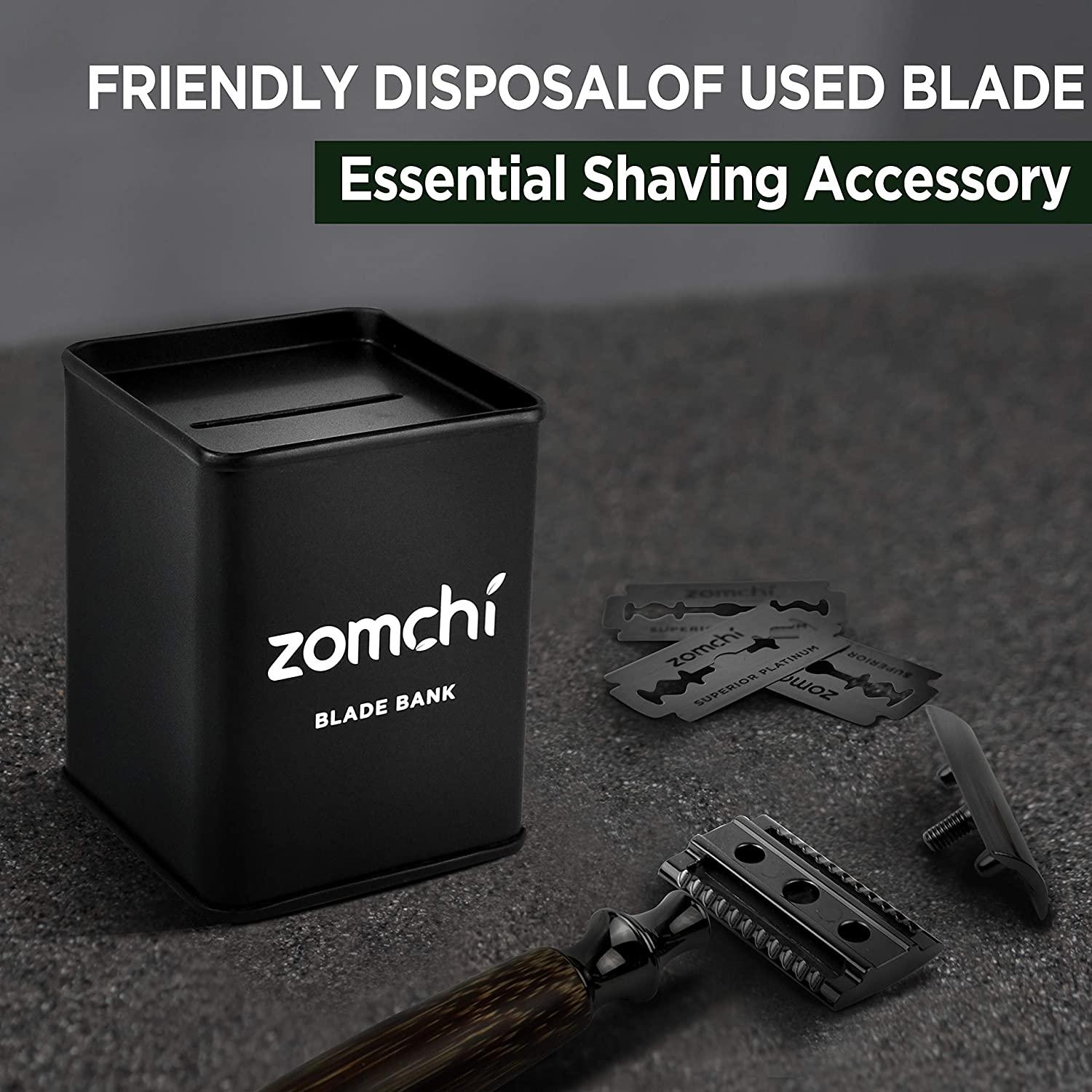 Zomchi Razor Blade Bank - Double Edge Safety Razor Blade Disposal Case ...