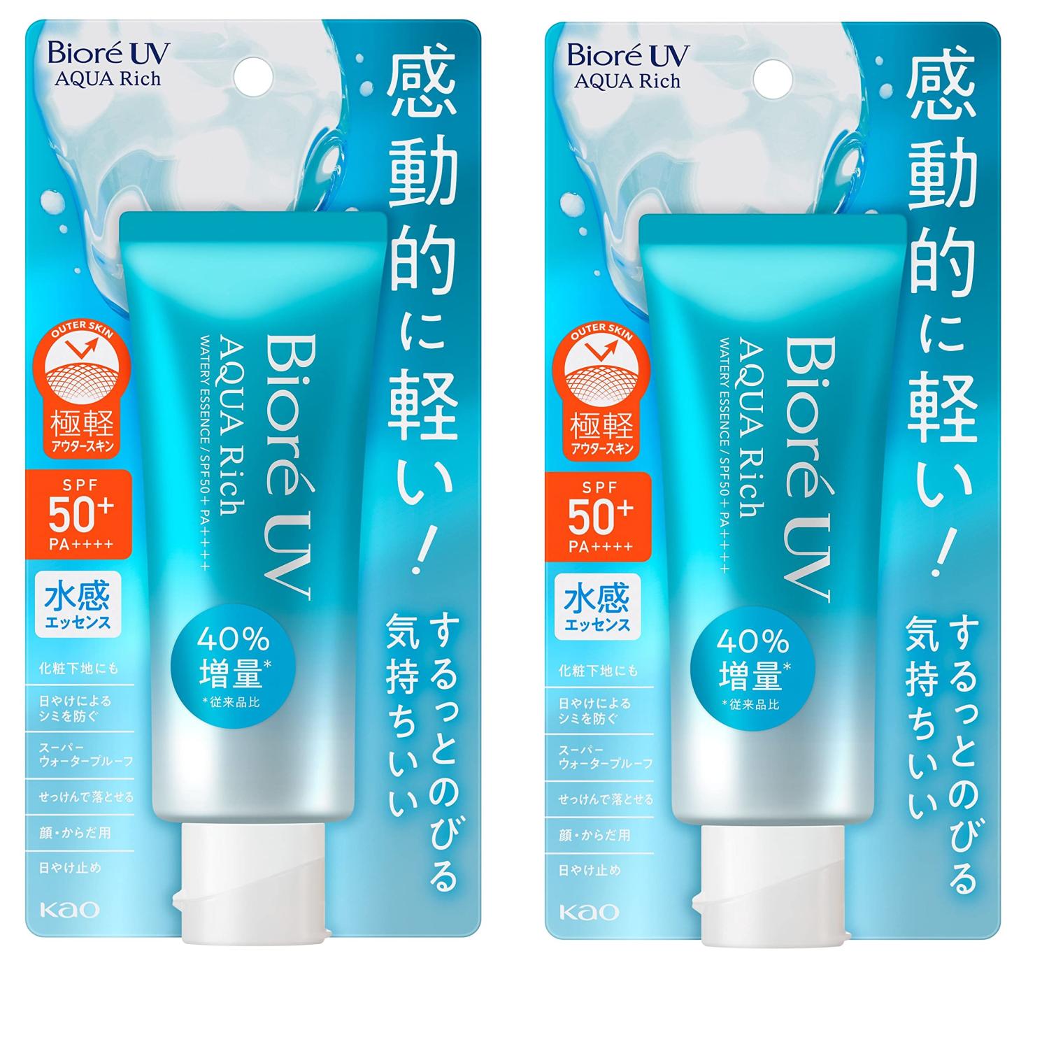 Biore UV Aqua Rich Watery Essence Sunscreen SPF50+ PA++++ - 70g (Pack ...
