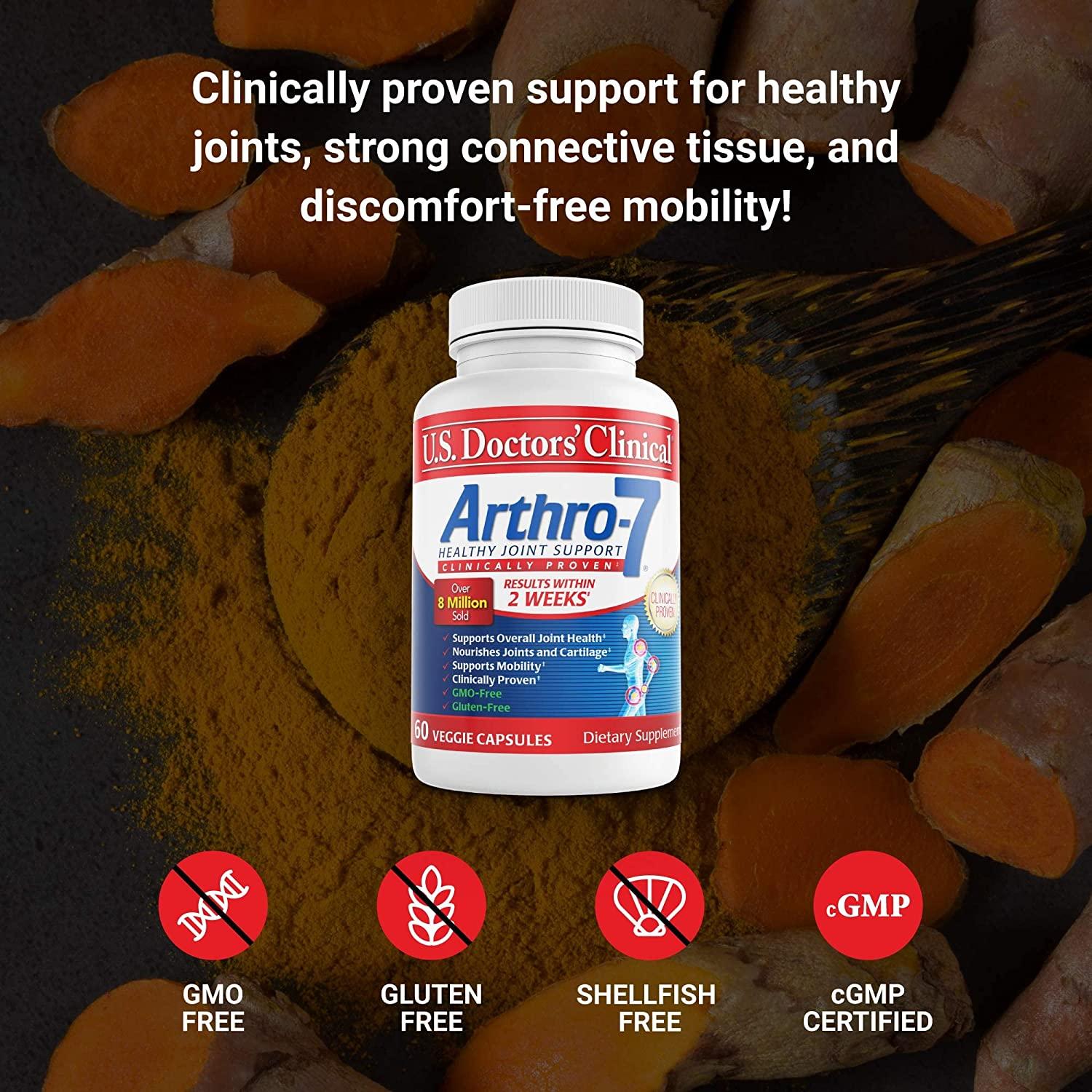 Arthro-7 Joint Health Formula with Collagen & Turmeric - 60 Capsules ...
