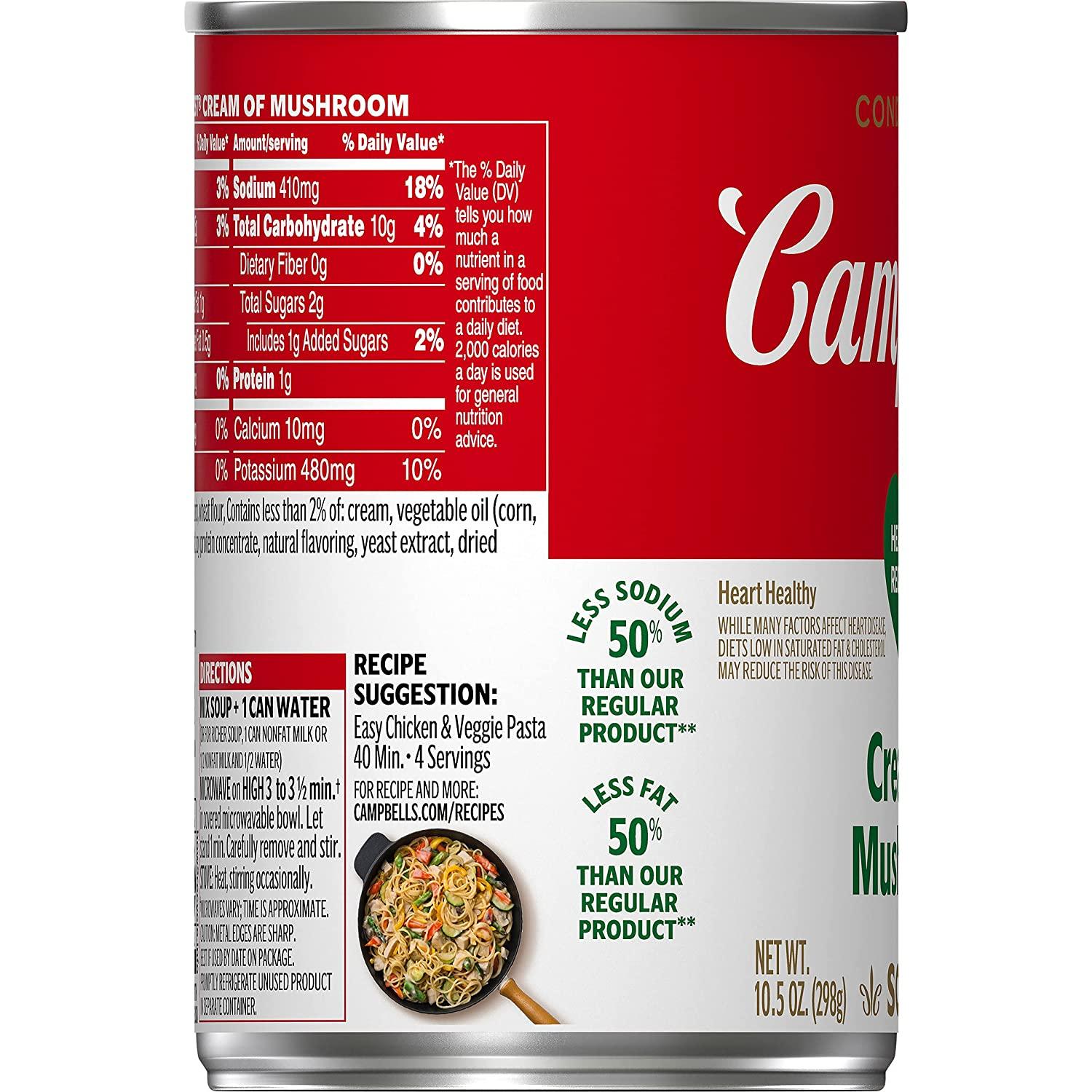 Campbell's Healthy Request Cream of Mushroom Soup - 10.5 oz. Can (Pack ...