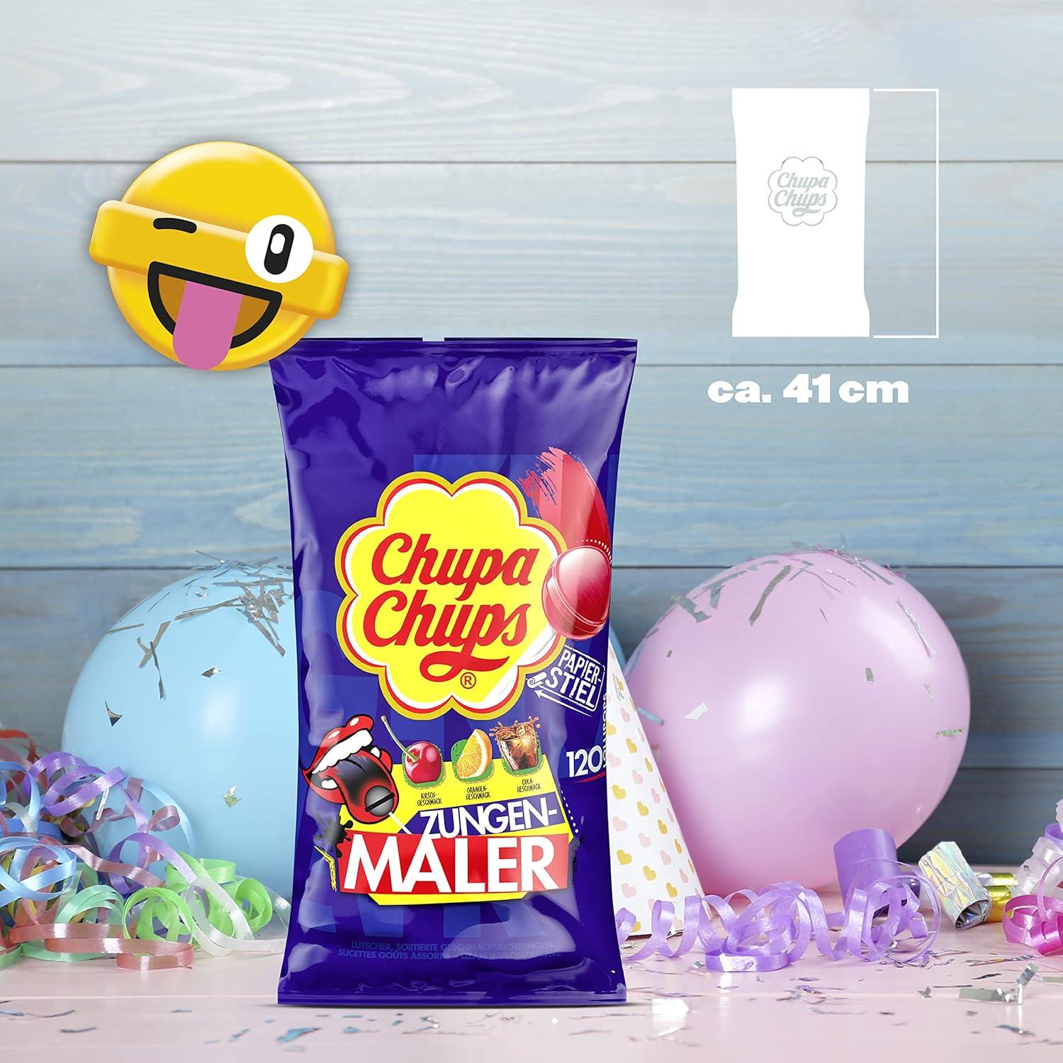 Chupa Chups Tongue Painter Lollipops - 120 Count Refill Bag (Cola ...