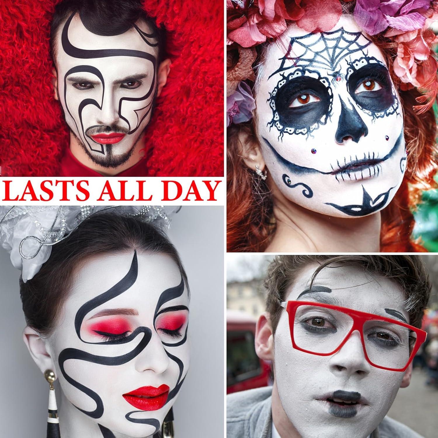 Shop Black White Red Face Body Paint - Professional SFX Clown Makeup ...