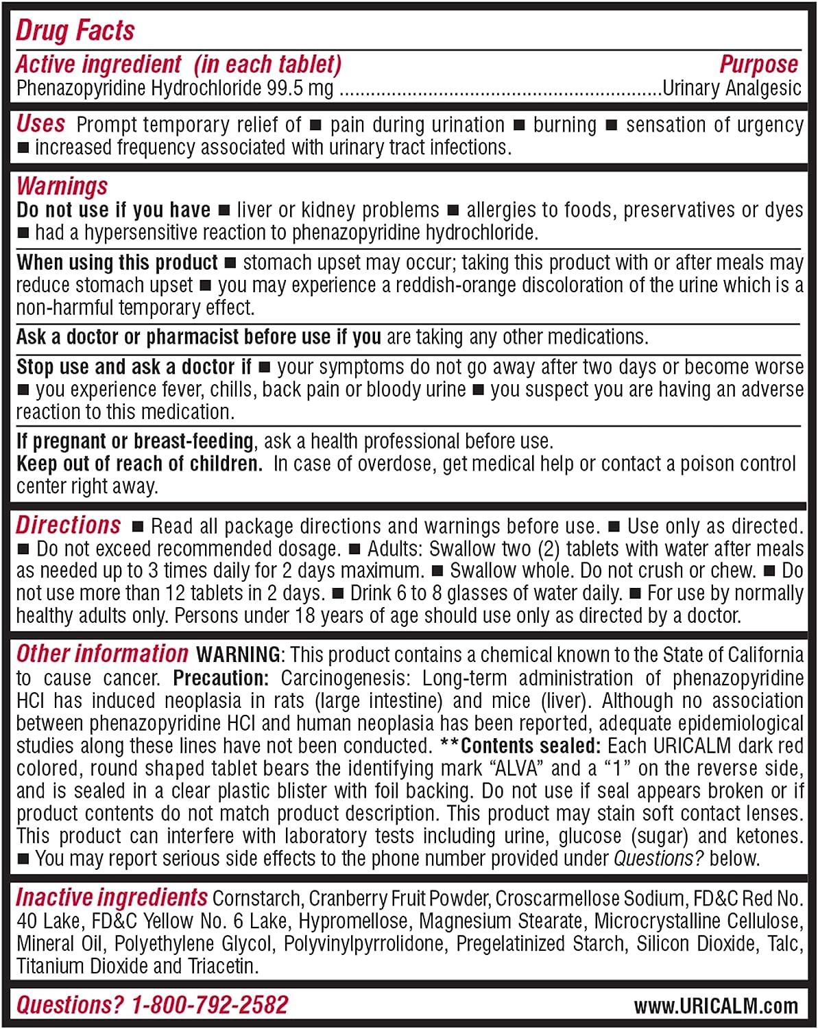 Uricalm Max - Maximum Strength UTI Pain Relief - 48 Count | Buy Now ...