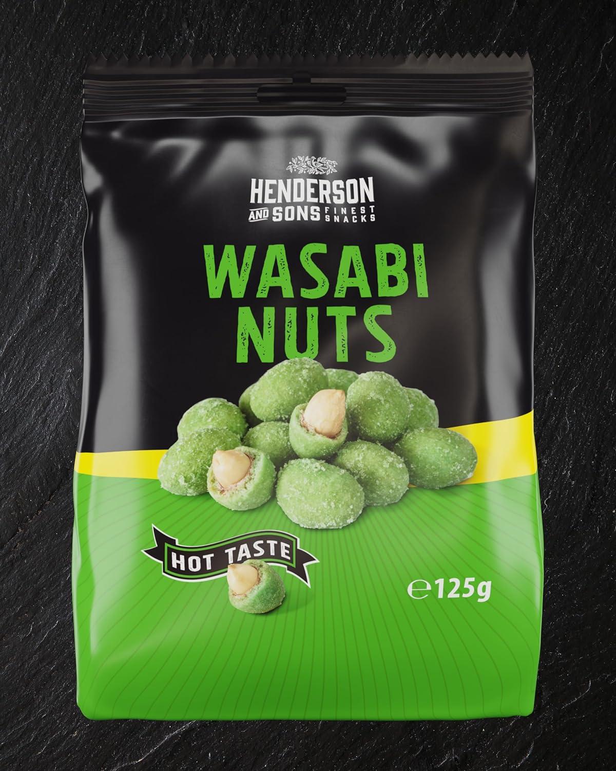Henderson and Sons N ss Wasabi Nuts - Spicy Roasted Peanuts in Crispy ...