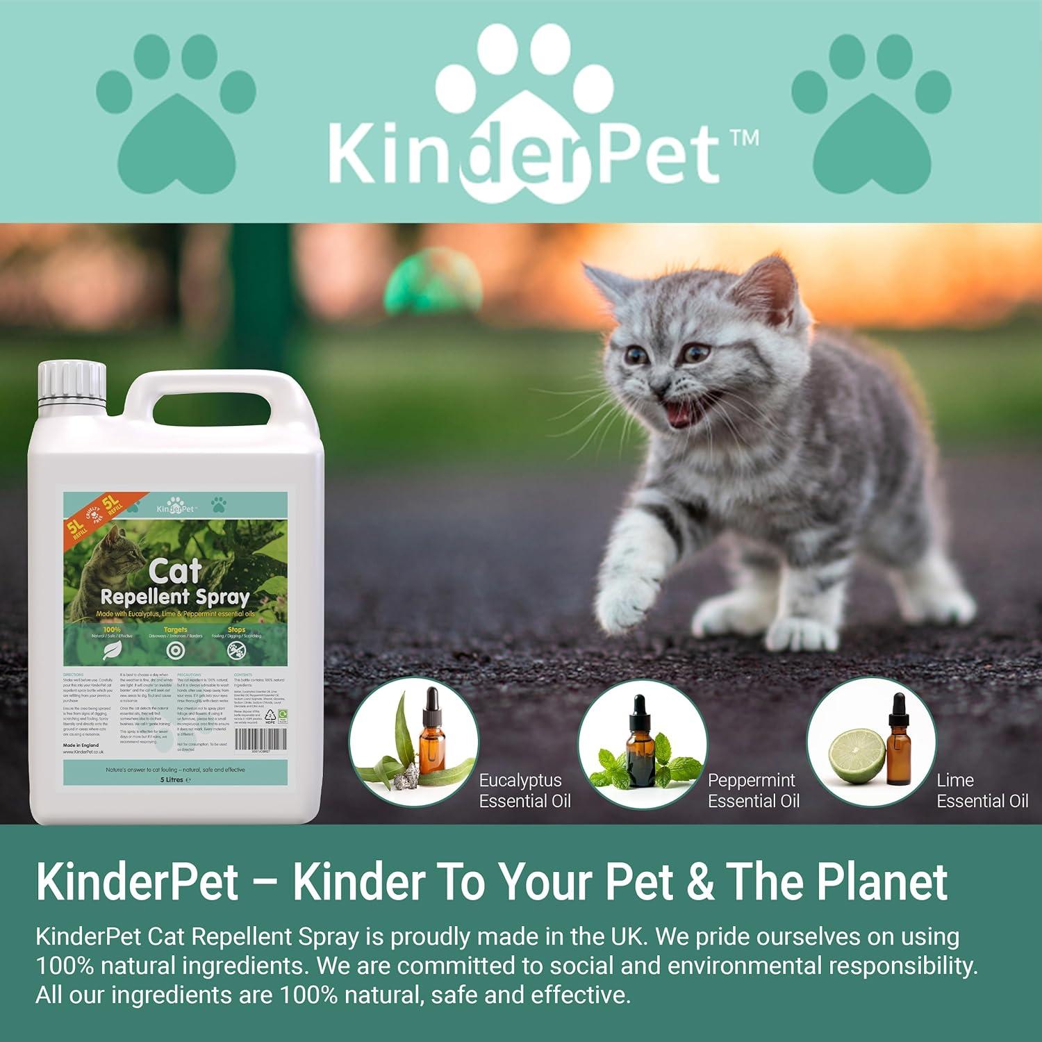 KinderPet Cat Repellent Spray Big Value 5L Refill Stop Cats Anti ...