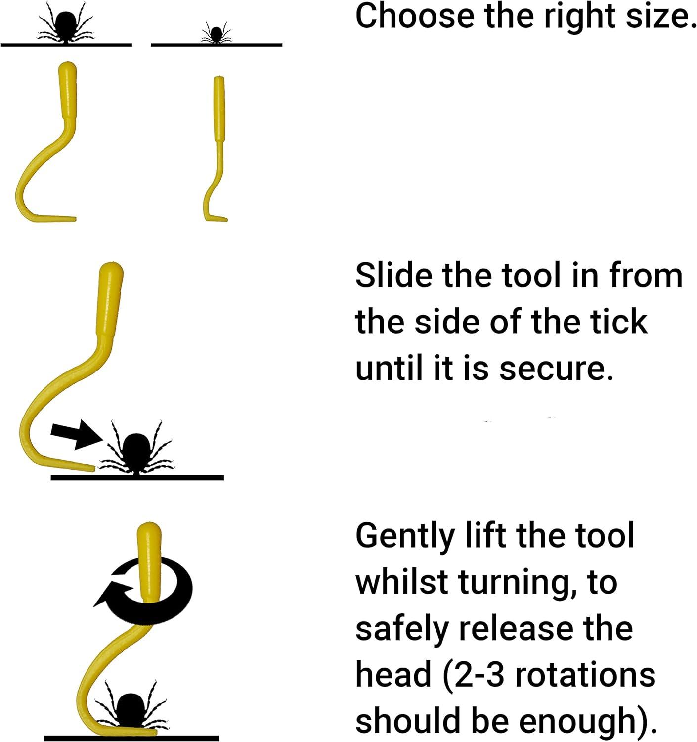 Tick Removers From Animal Hospital Pack of Two (one big one small) The ...