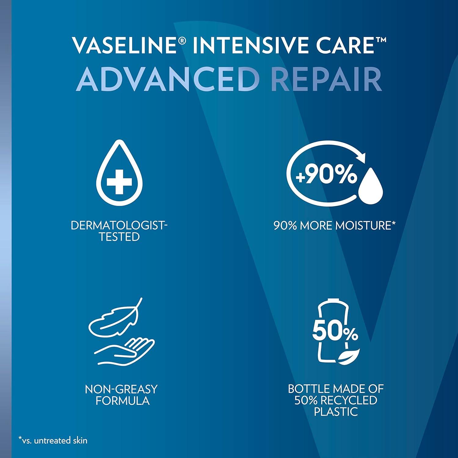 Vaseline Intensive Care Body Lotion Advanced Repair Unscented - 4 ct ...