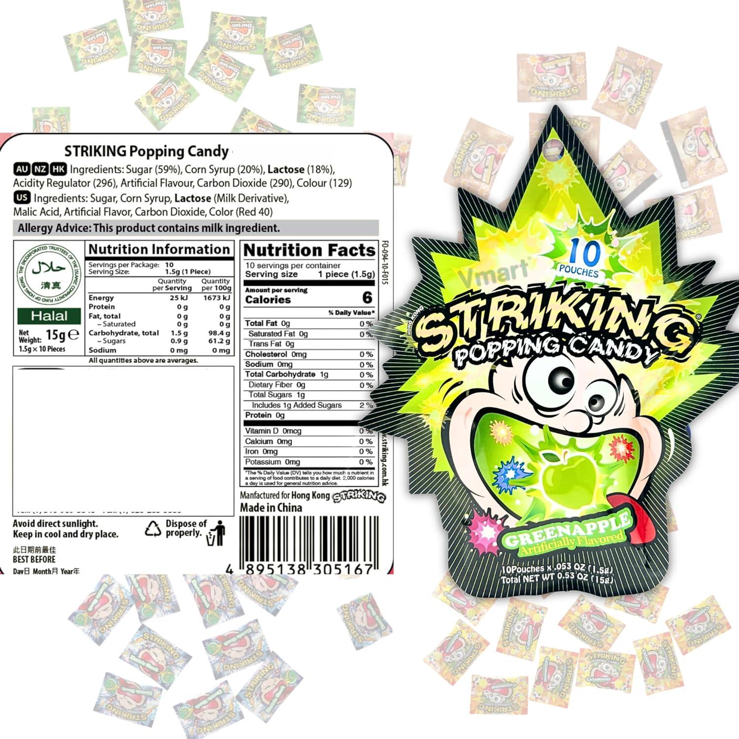 Striking Popping Candy Green Apple Flavour 15g (Pack of 2) | Buy Now ...