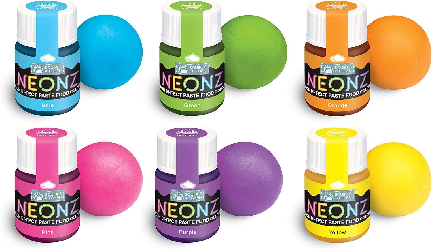 Squires Kitchen NEONZ Neon Effect Food Colouring Paste Popular Colours ...