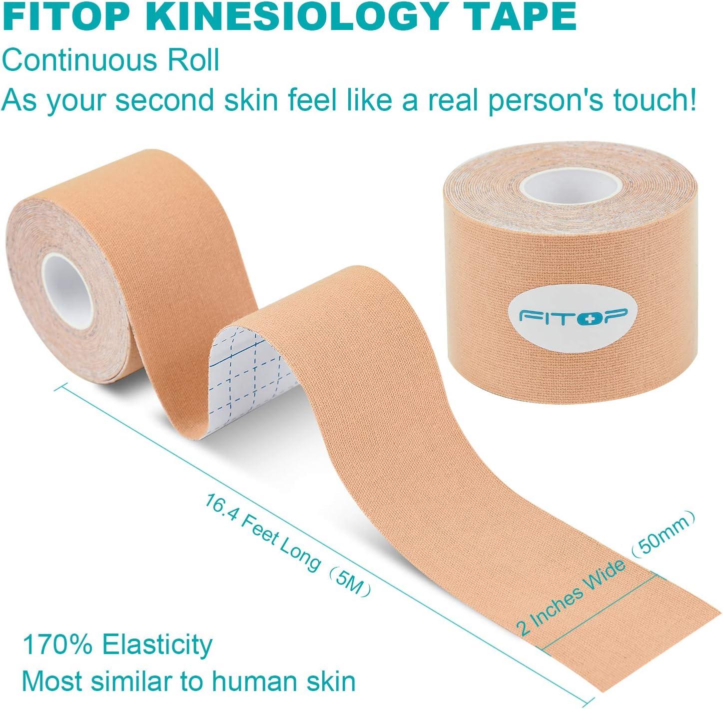 FITOP Kinesiology Tape 5cm x 5m Roll - Beige Color for Athletes | Buy ...