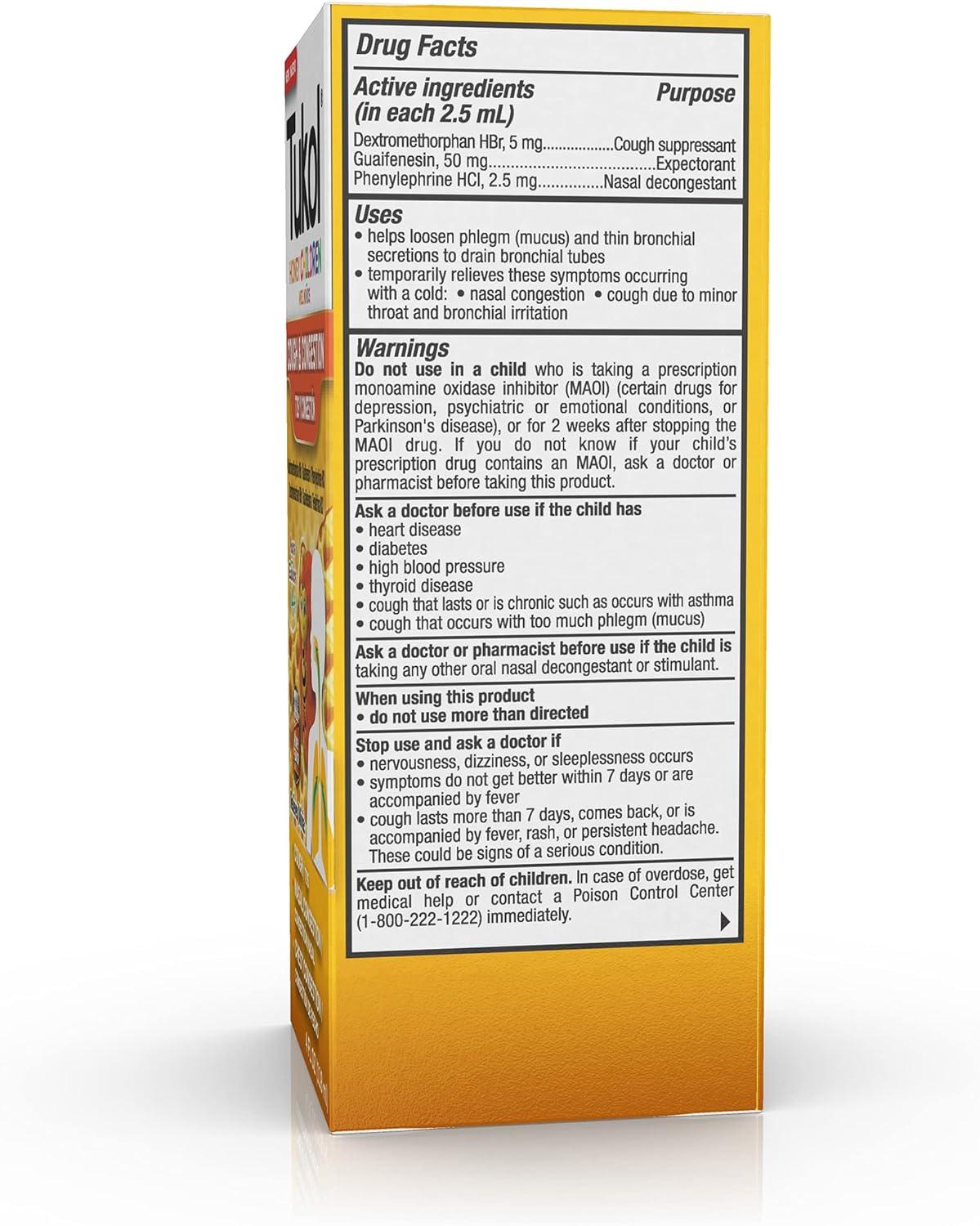 TUKOL Children Honey Cough & Cold Syrup 4 Fl Oz (Pack of 3) - Fast ...