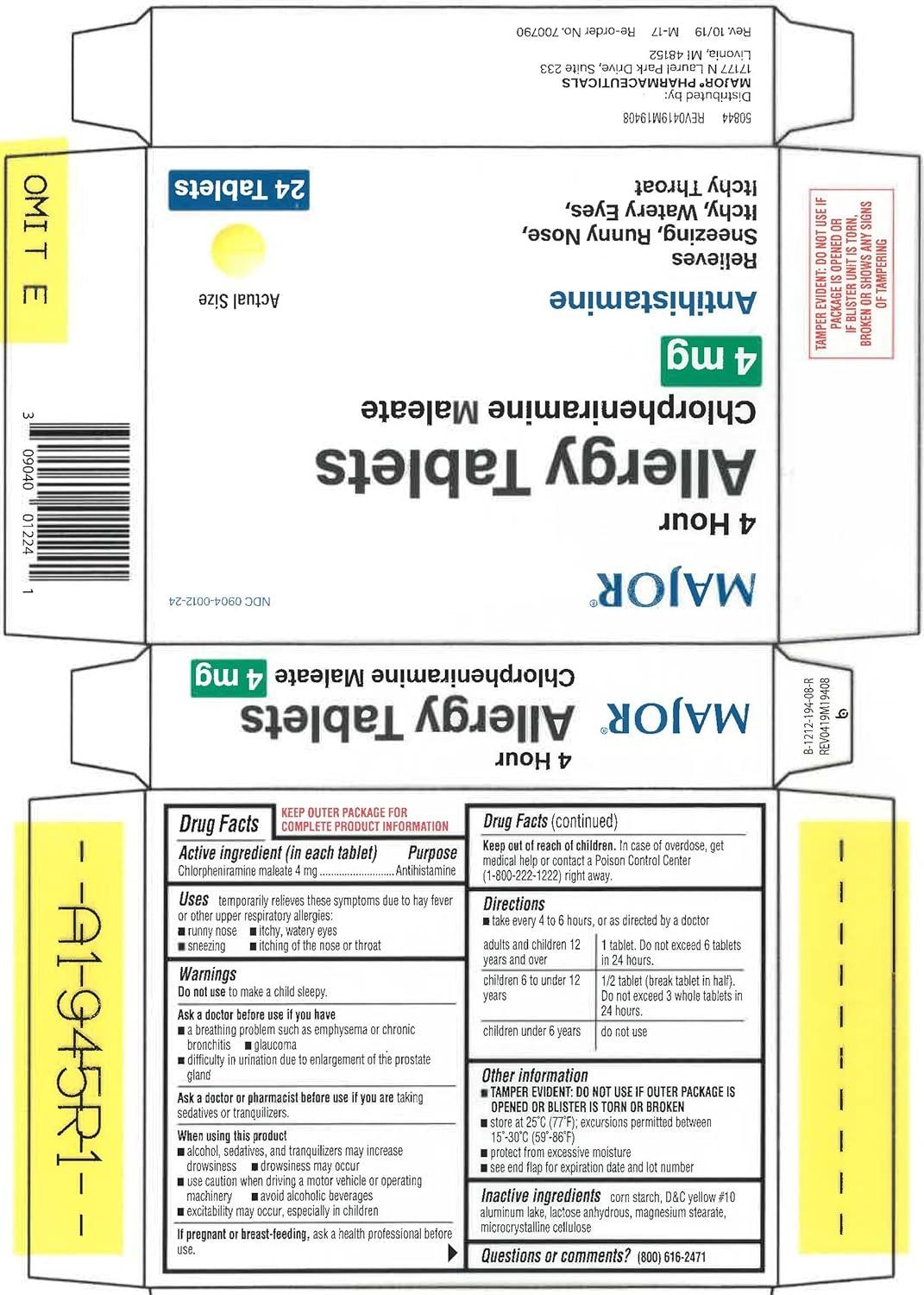 Chlor-Trimeton 4mg Chlorpheniramine Maleate Tablets - 100 Count (6 Pack)