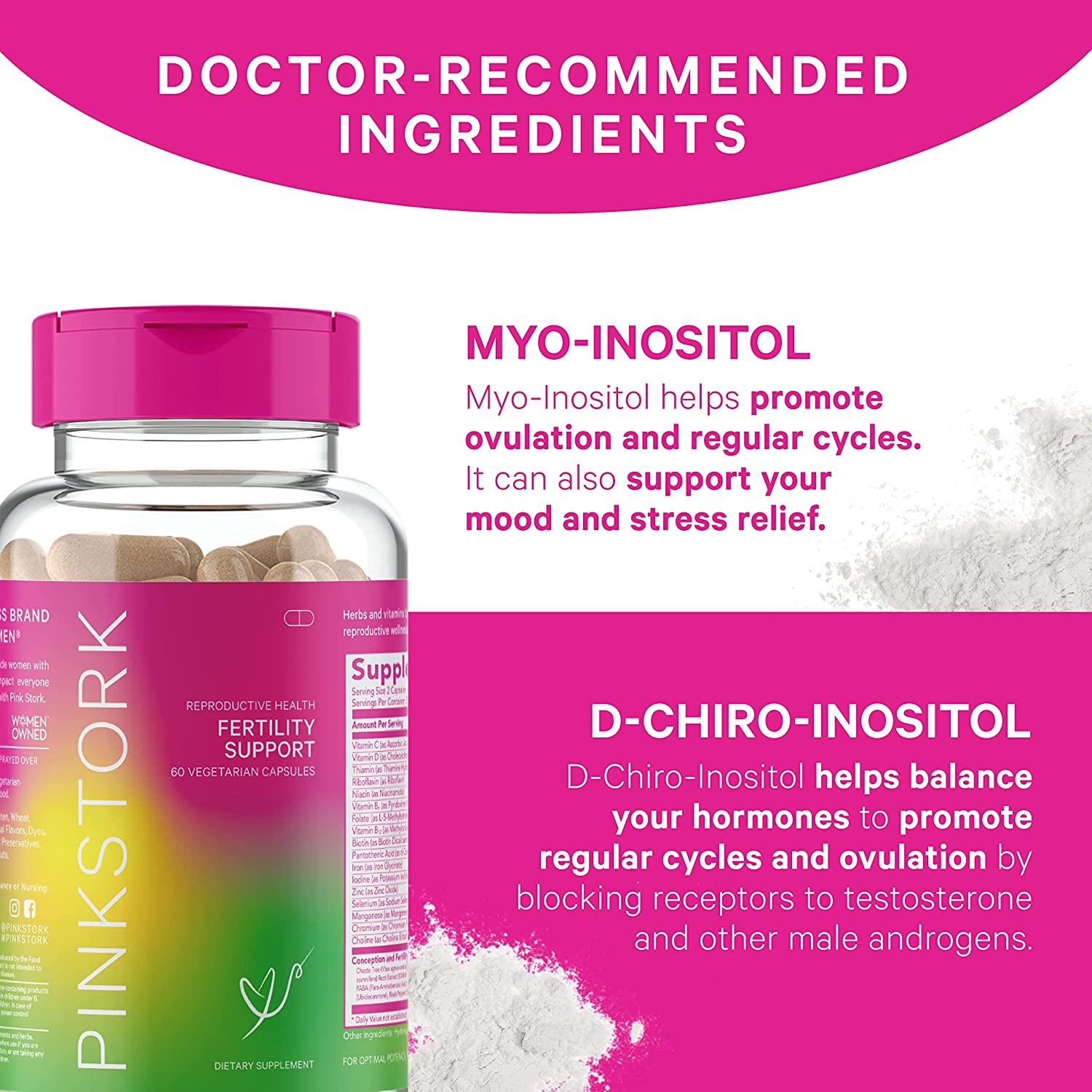 Pink Stork Fertility Bundle: Tea, Supplements for Women - Hormone ...