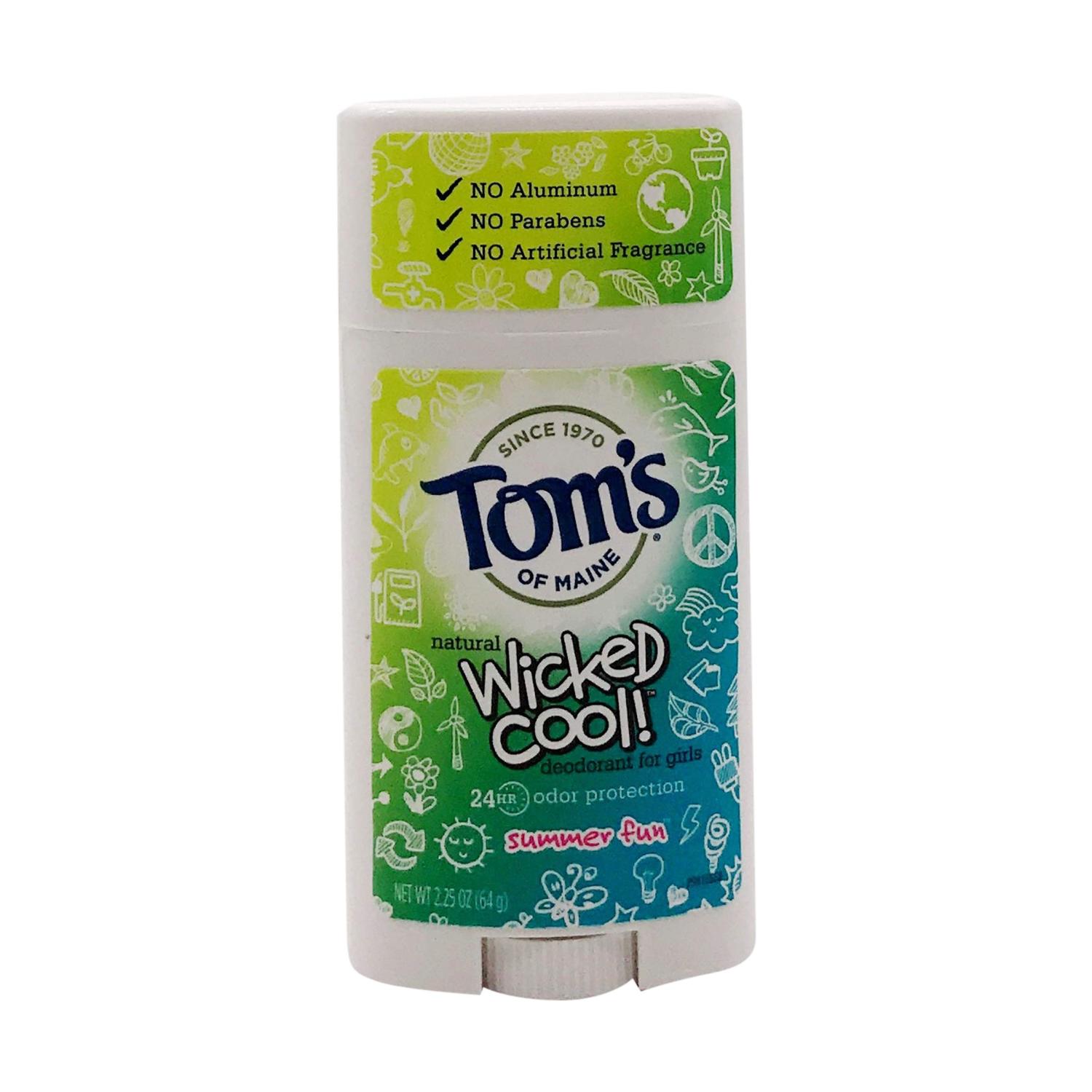 Tom's of Maine Wicked Cool! Teen Girls Natural Deodorant - Summer Fun ...