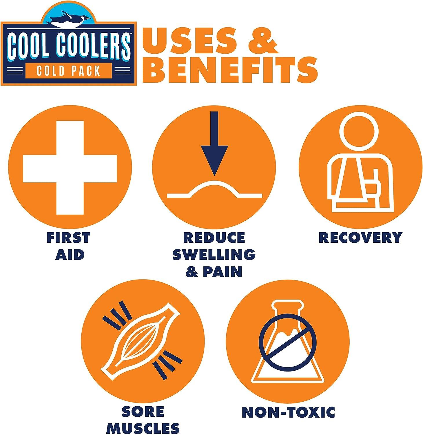 Cool Coolers Flexible Gel Ice Pack Standard Large - Reusable Cold ...