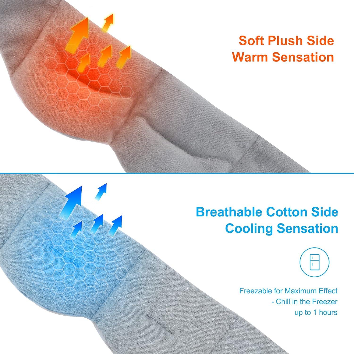 Weighted Hot/Cold Therapy Sleep Mask for Pain Relief and Better Sleep ...